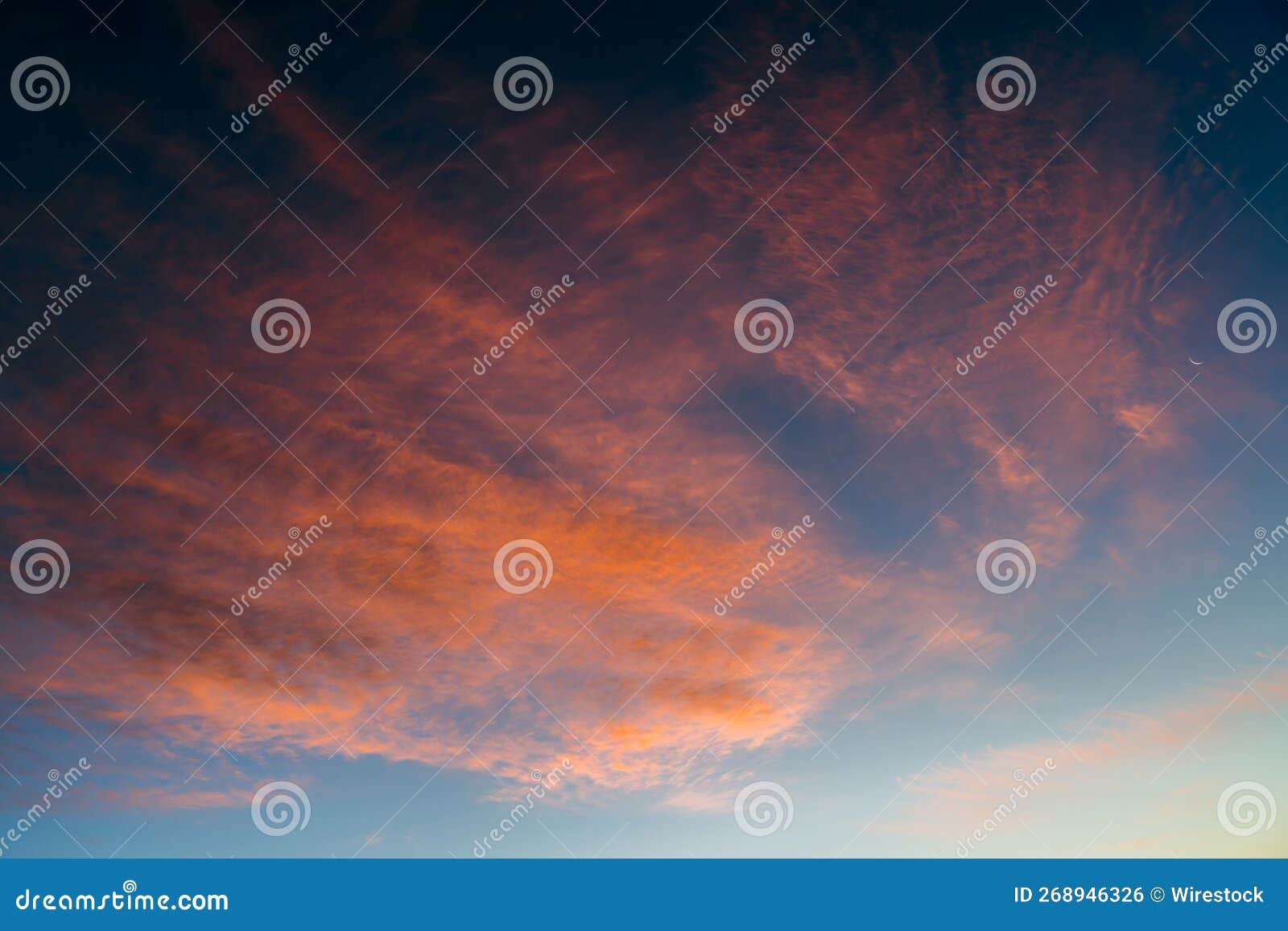Colorful Clouded Sky at Sunset Stock Photo - Image of clouds, nature ...