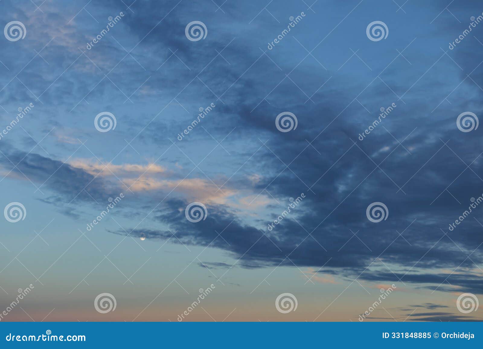 Colorful Clouds Fill the Evening Sky at Sunset Stock Image - Image of ...