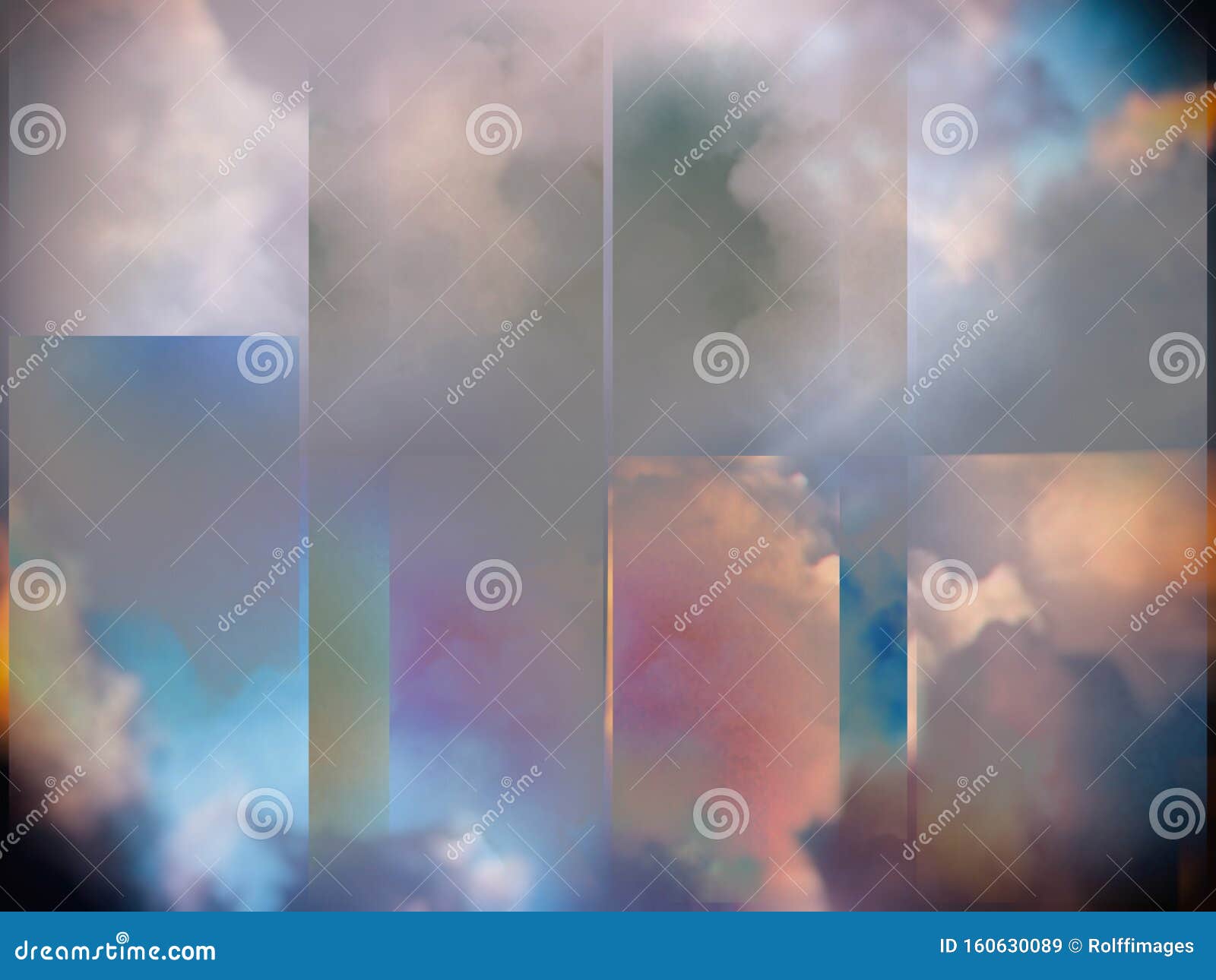Colorful abstract clouds stock illustration. Illustration of grey ...