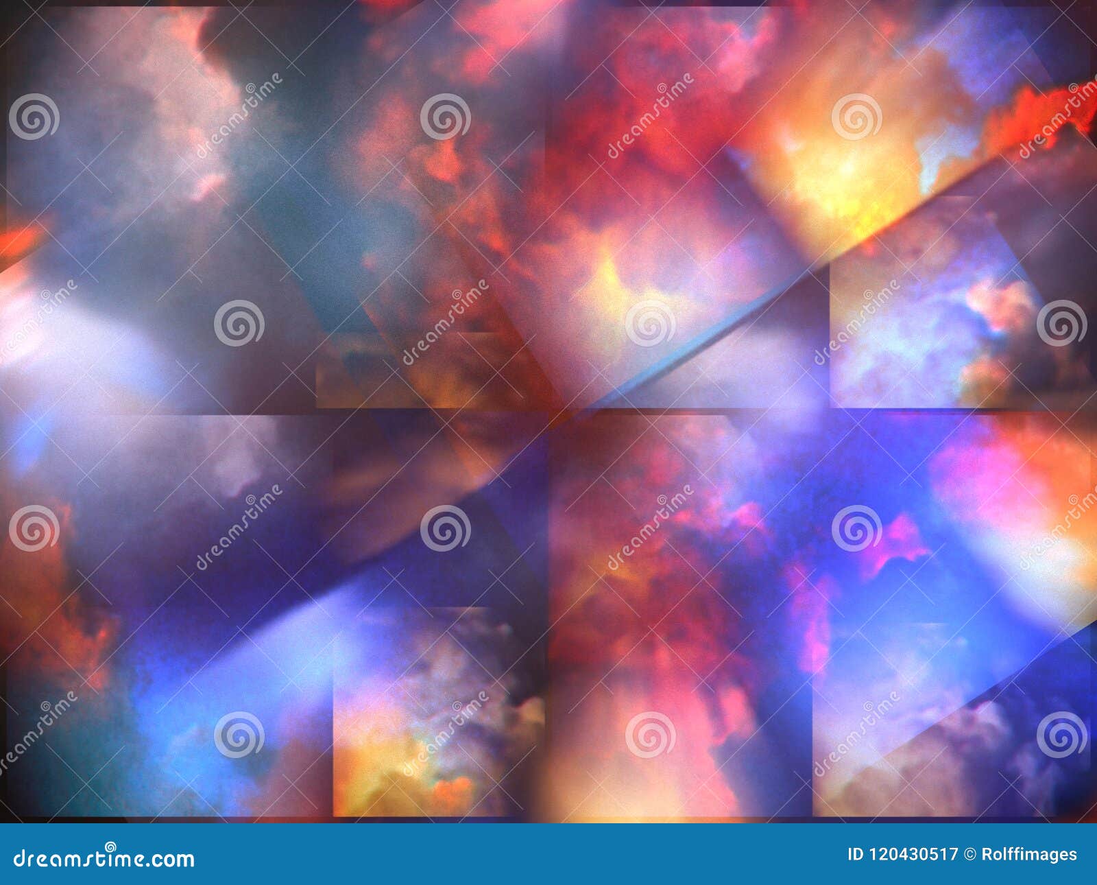 Colorful abstract clouds stock illustration. Illustration of orange ...