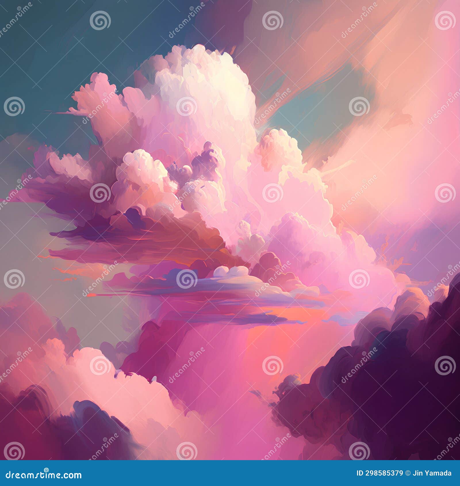 Colorful Clouds in the Sky. Abstract Background. Vector Illustration ...