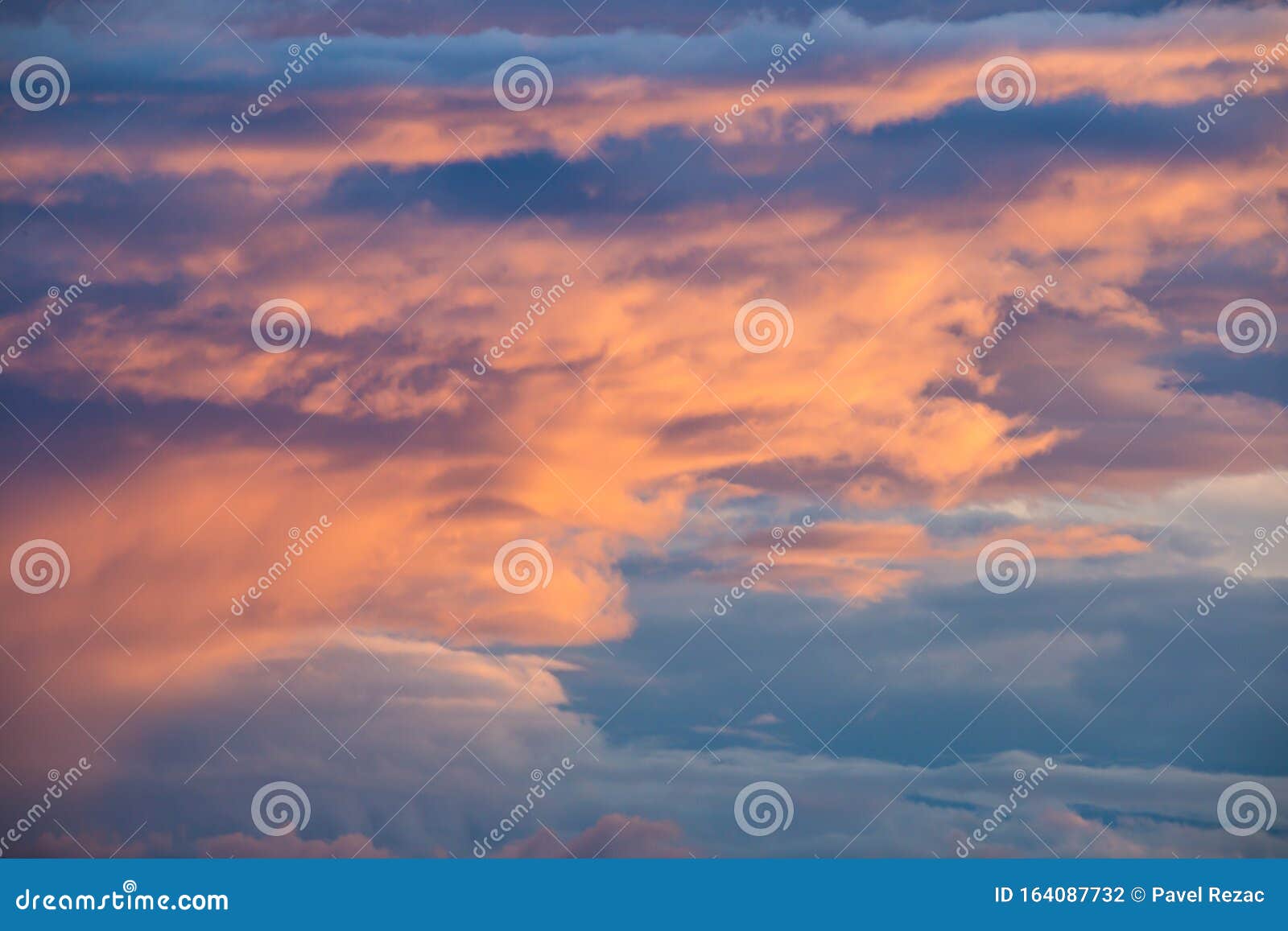 Colorful clouds in the sky stock photo. Image of abstract - 164087732