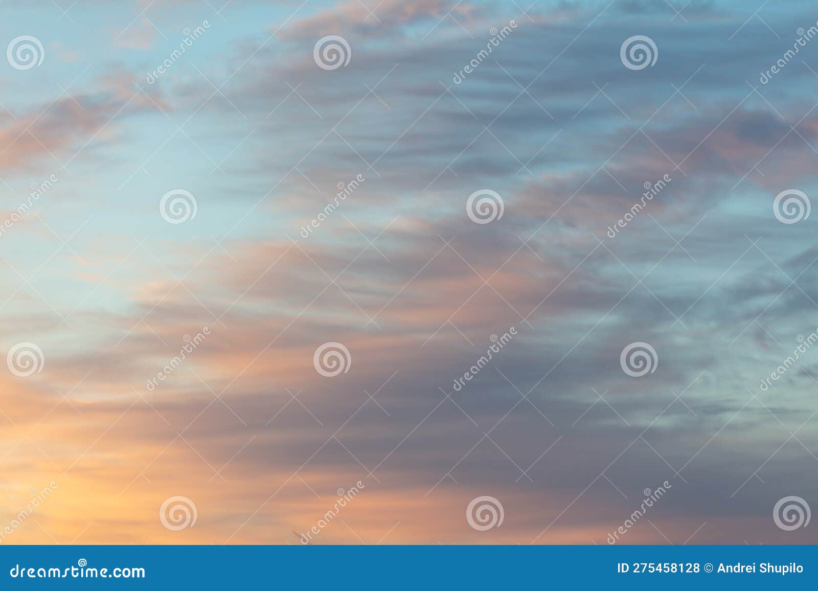 Colorful Clouds in the Sky at Sunset. Stock Photo - Image of cloudy ...
