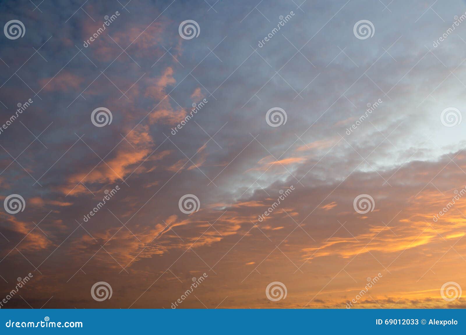 Colorful Clouds on Sunset Sky Stock Image - Image of atmosphere, bright ...