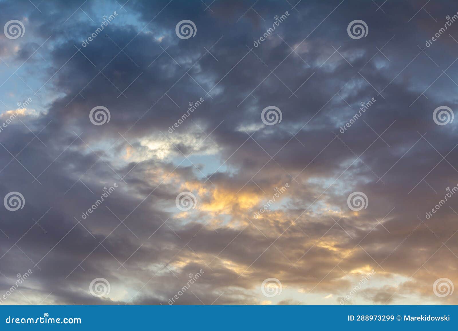 Colorful Clouds during Sunset in a Colorful Sky. Stock Image - Image of ...