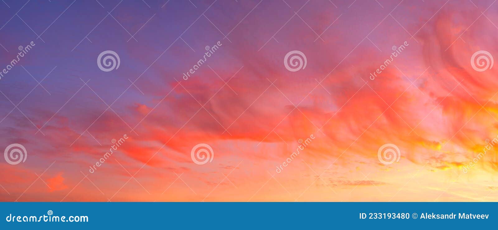 Colorful Cloudy Sky At Sunset. Gradient Color. Sky Texture, Nature ...