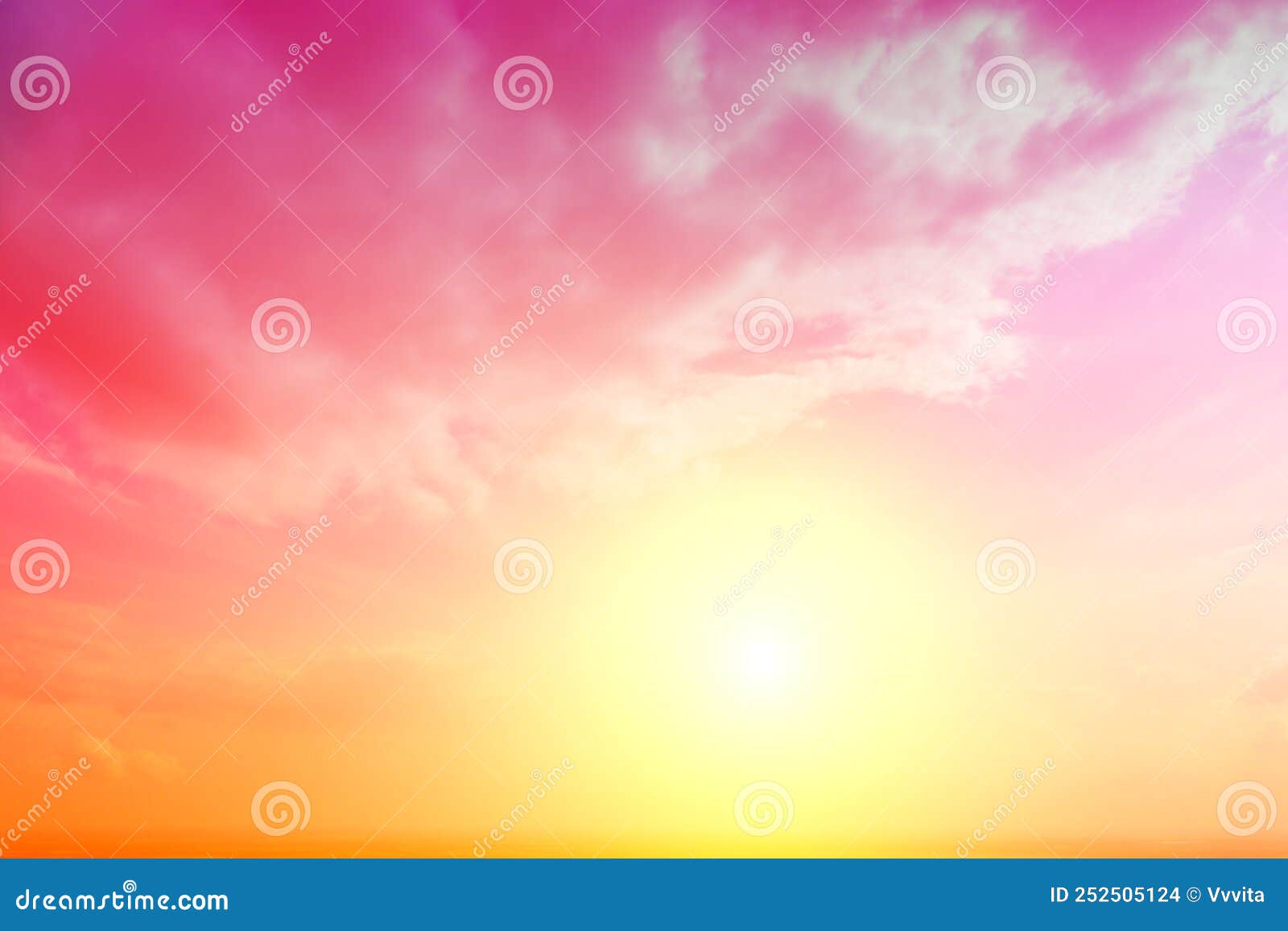 Colorful Cloudy Sky at Sunset. Gradient Color Stock Photo - Image of ...