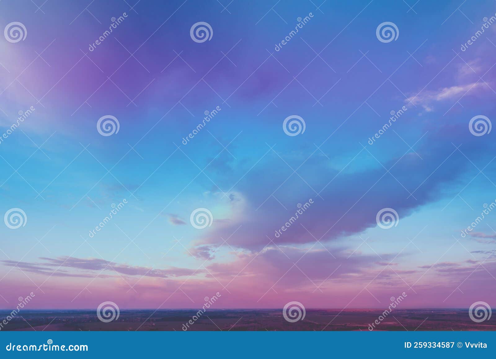 Colorful Cloudy Sky at Sunset. Gradient Color Stock Image - Image of ...