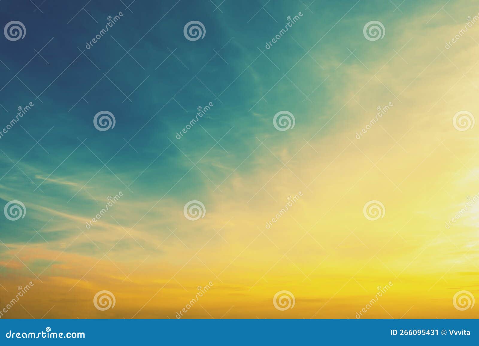 Colorful Cloudy Sky at Sunset. Gradient Color Stock Image - Image of ...