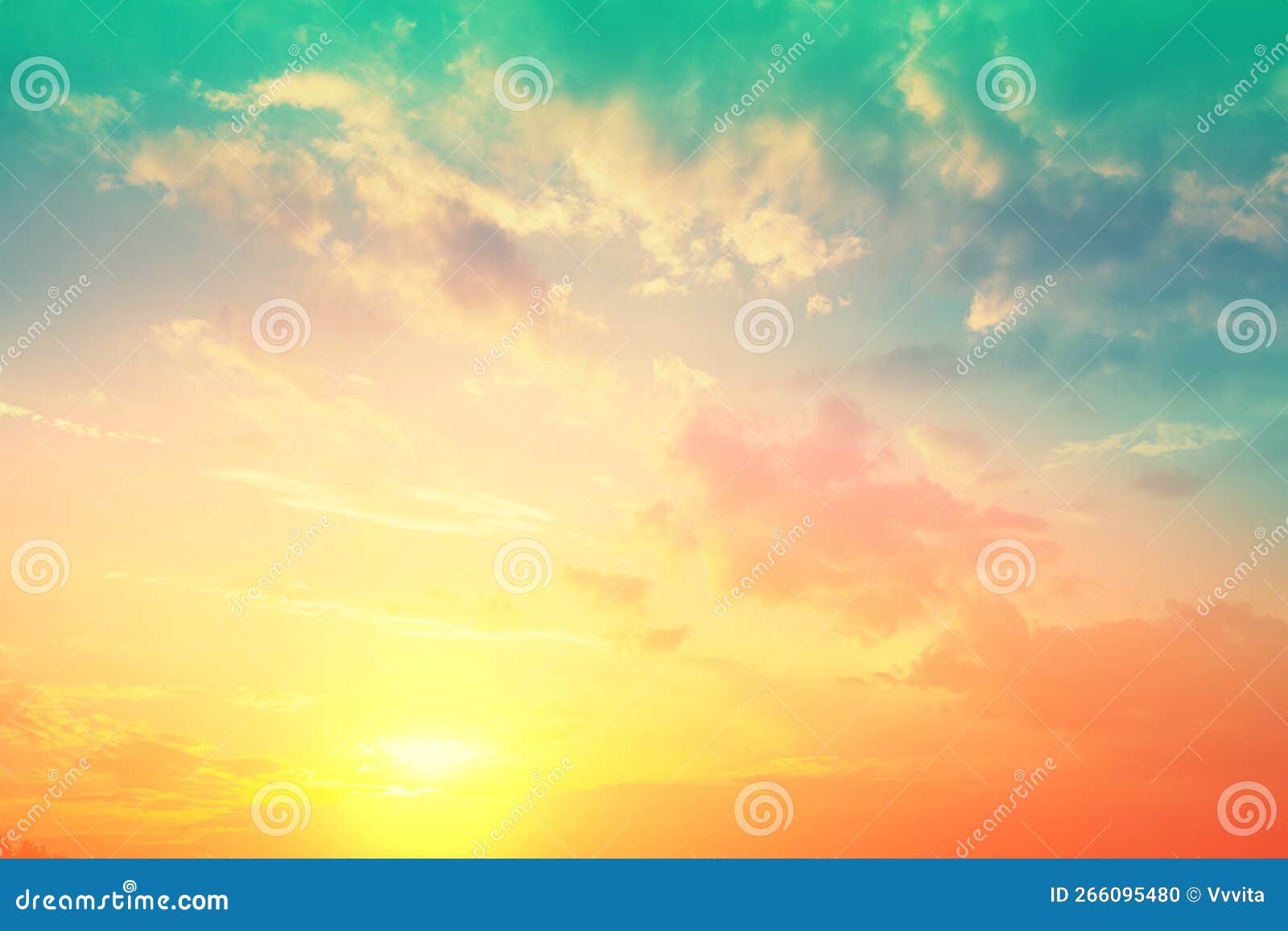 Colorful Cloudy Sky at Sunset Stock Photo - Image of cloudscape, design ...