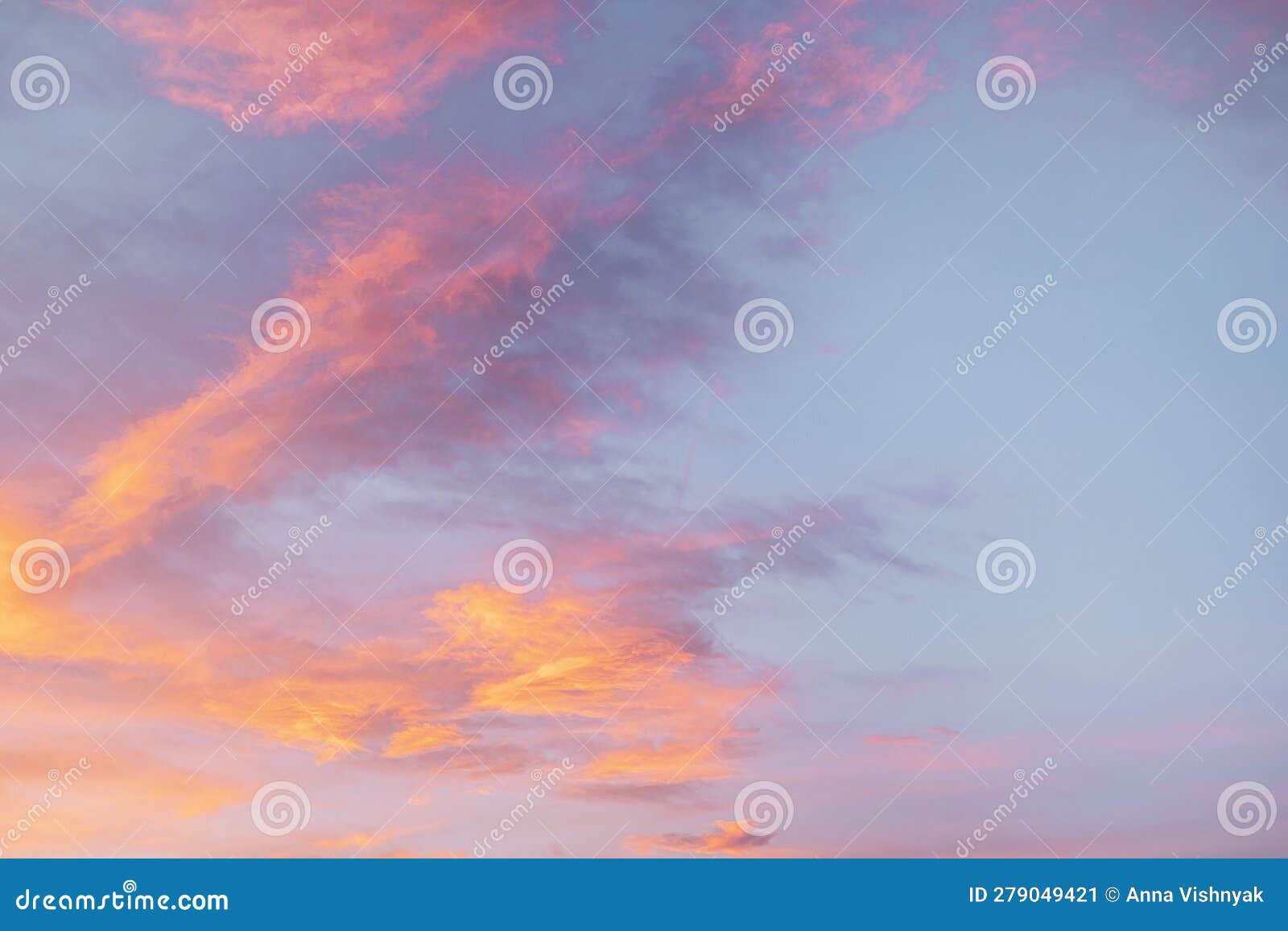 Colorful Cloudy Sky at Sunset. Sky Texture, Abstract Nature Background ...