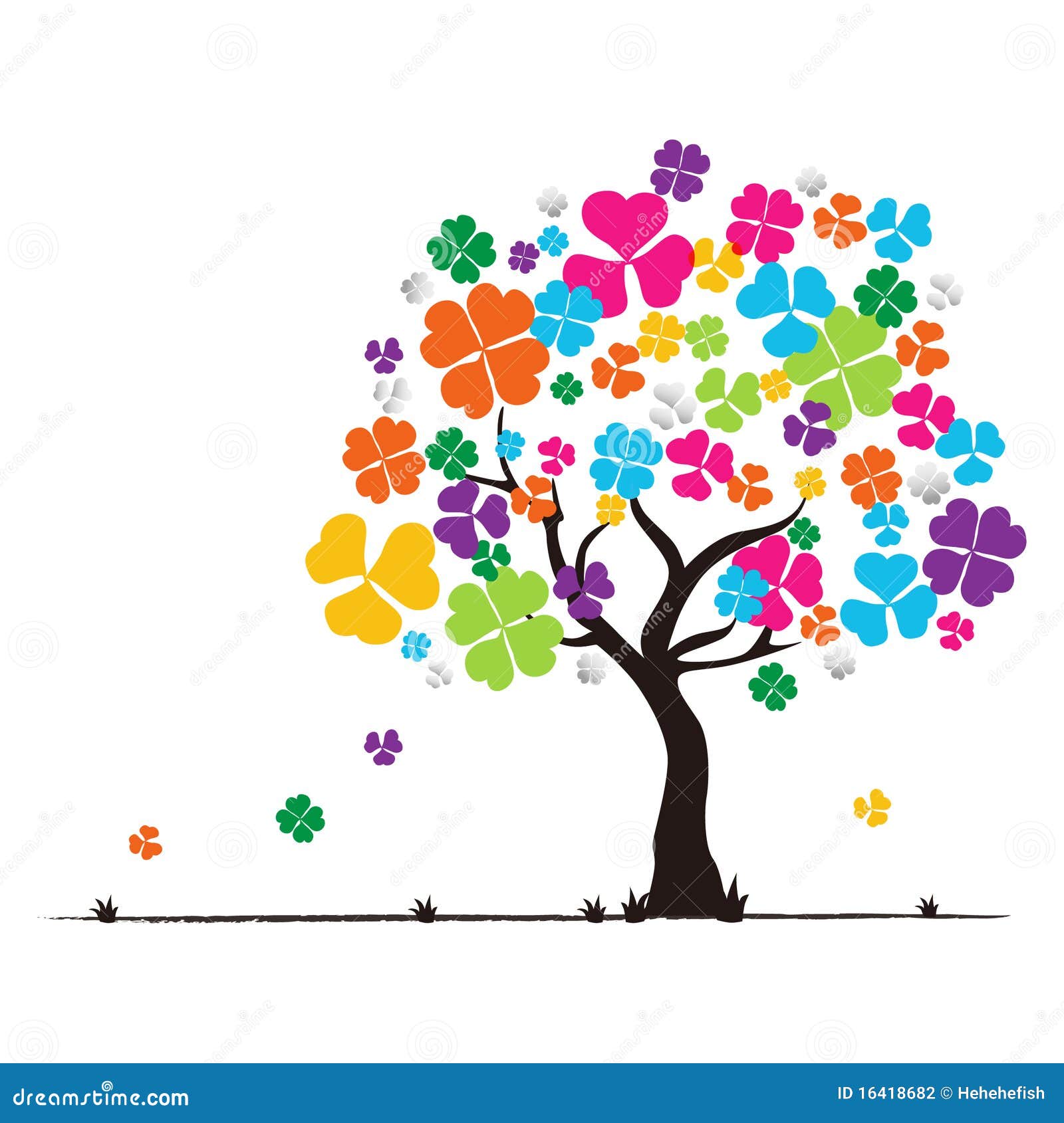 Colorful Clover Tree Stock Illustrations – 492 Colorful Clover Tree ...