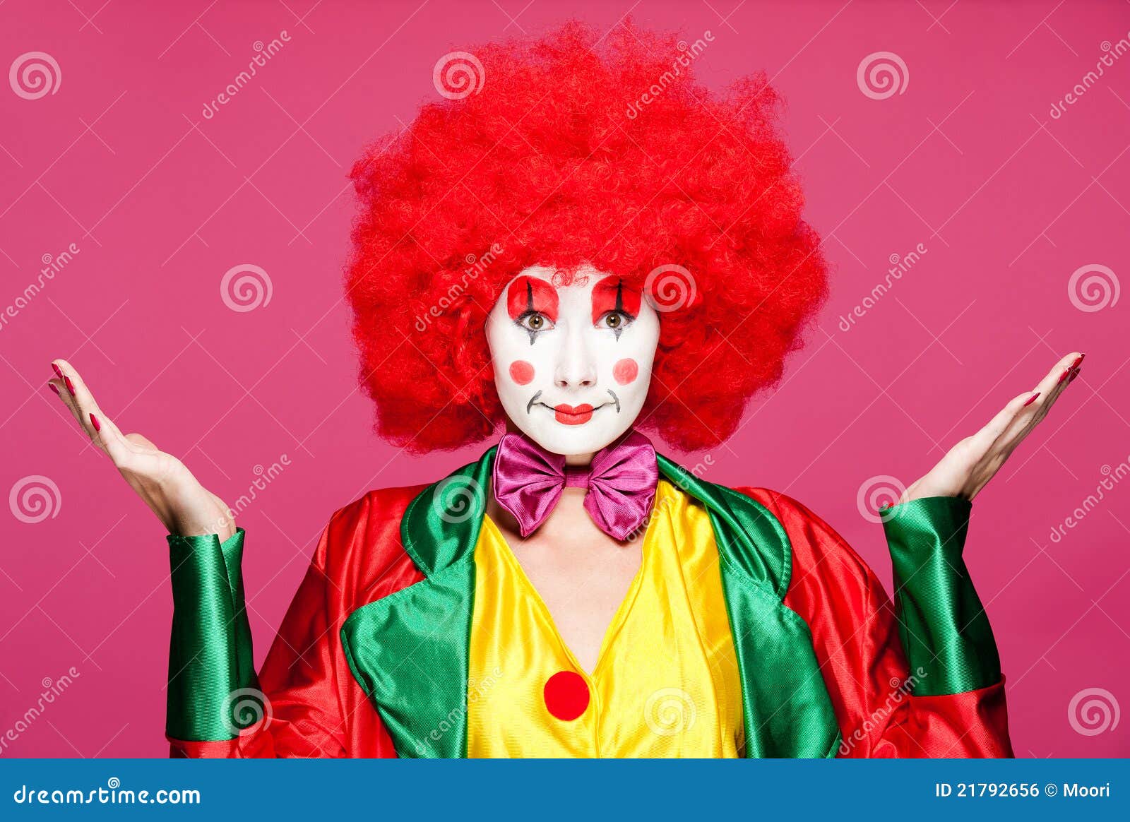 Colorful clown stock photo. Image of caucasian, humor - 21792656
