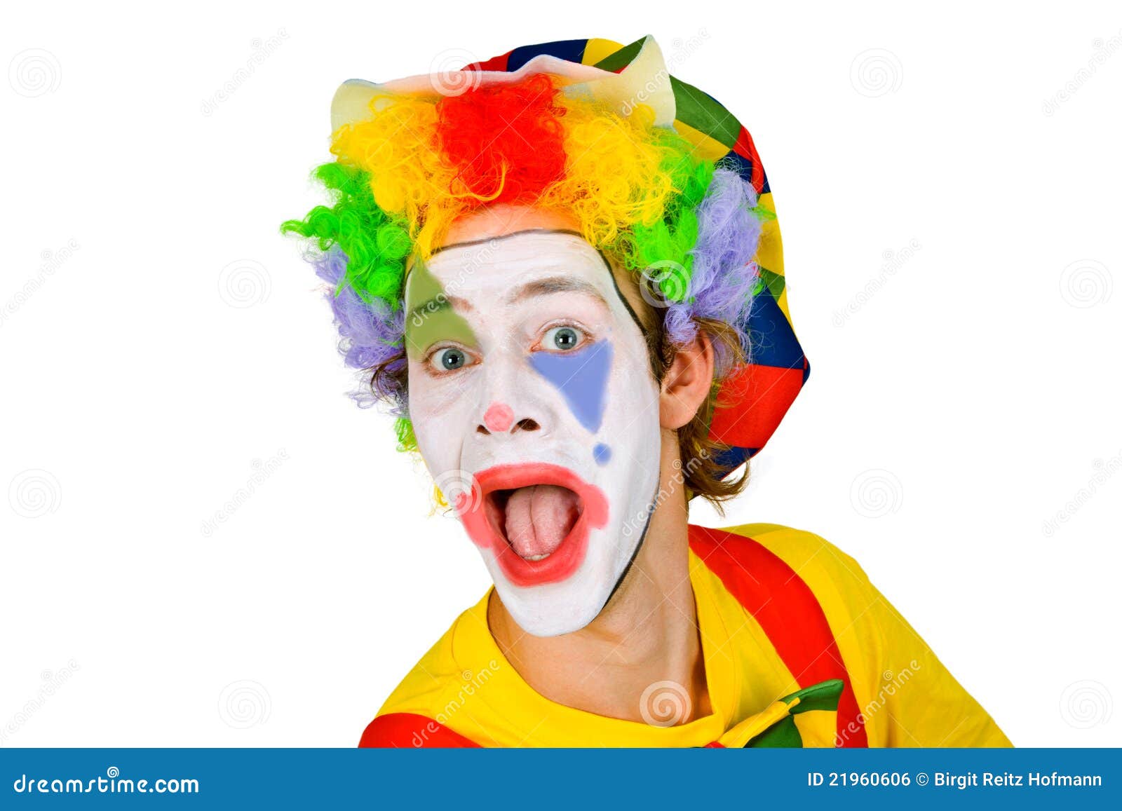 Colorful Clown stock photo. Image of white, character - 21960606