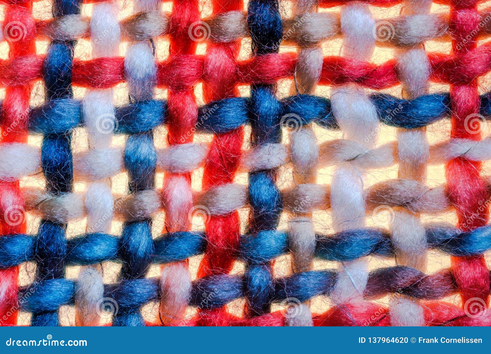 Colorful Coarse Woven Cloth Stock Photo - Image of abstract, material ...