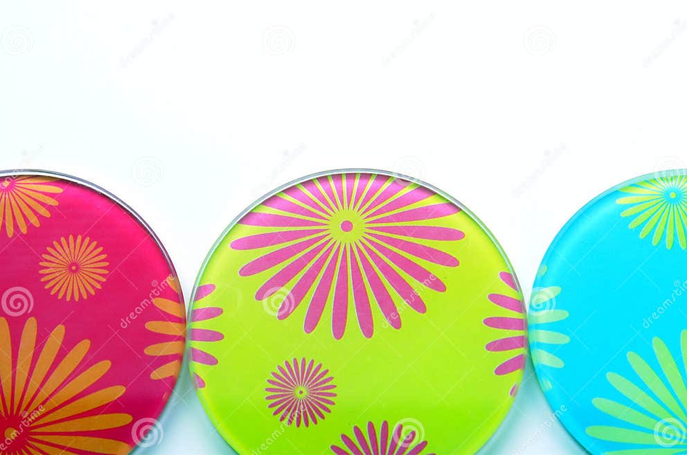 Colorful Coasters stock photo. Image of interior, glass - 2114000
