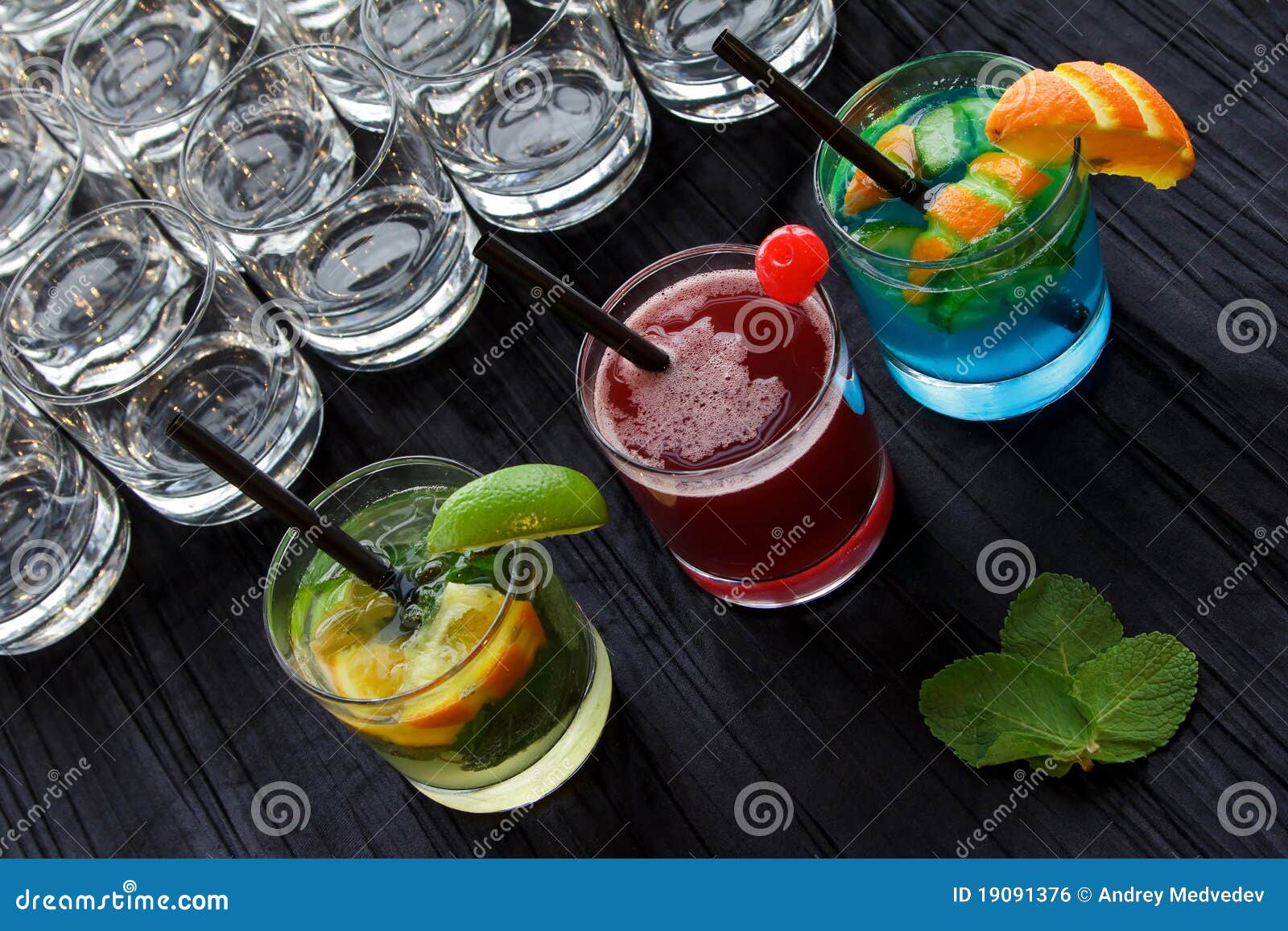 Colorful cocktails stock photo. Image of soft, green - 19091376