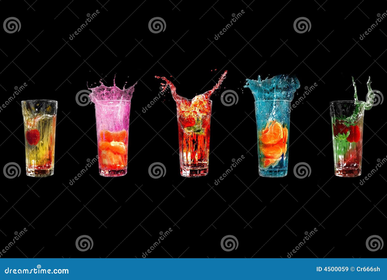 Colorful cocktails stock image. Image of cocktail, alcohol - 4500059