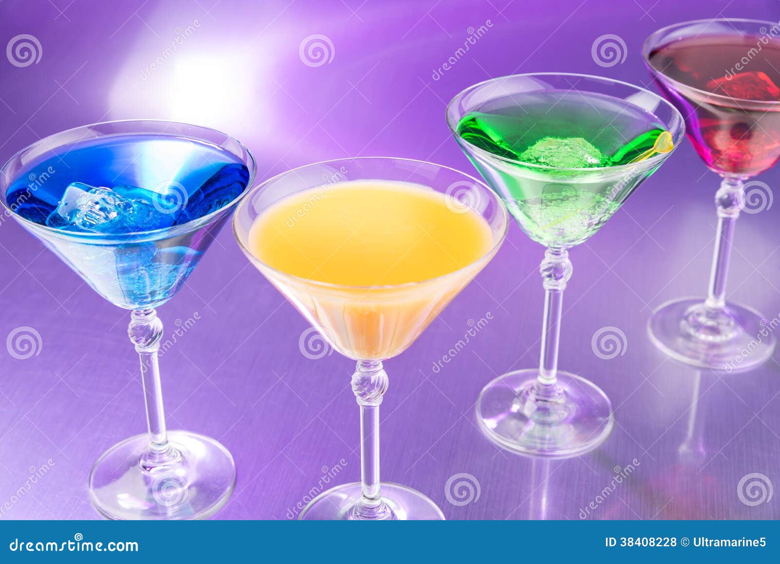 Colorful Cocktails in Nightclub Stock Photo - Image of counter ...