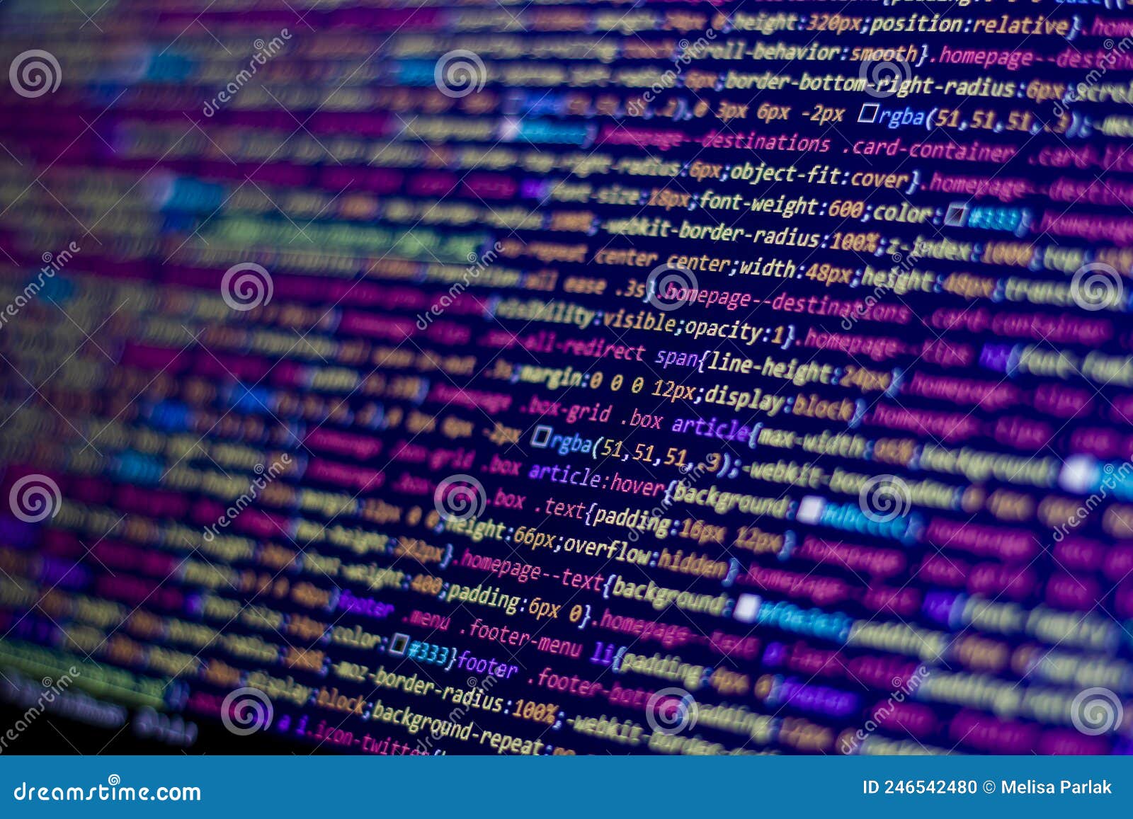 Colorful code background stock photo. Image of binary - 246542480