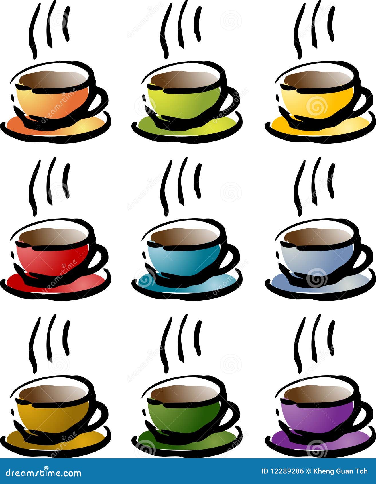 Colorful Coffee Beverage Icon Stock Illustration - Illustration of ...