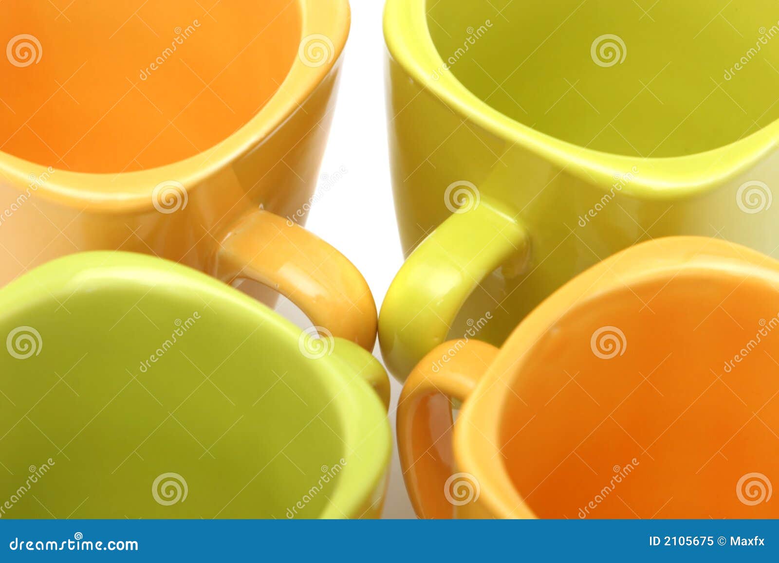 Colorful coffee cups stock image. Image of teacup, breakfast - 2105675
