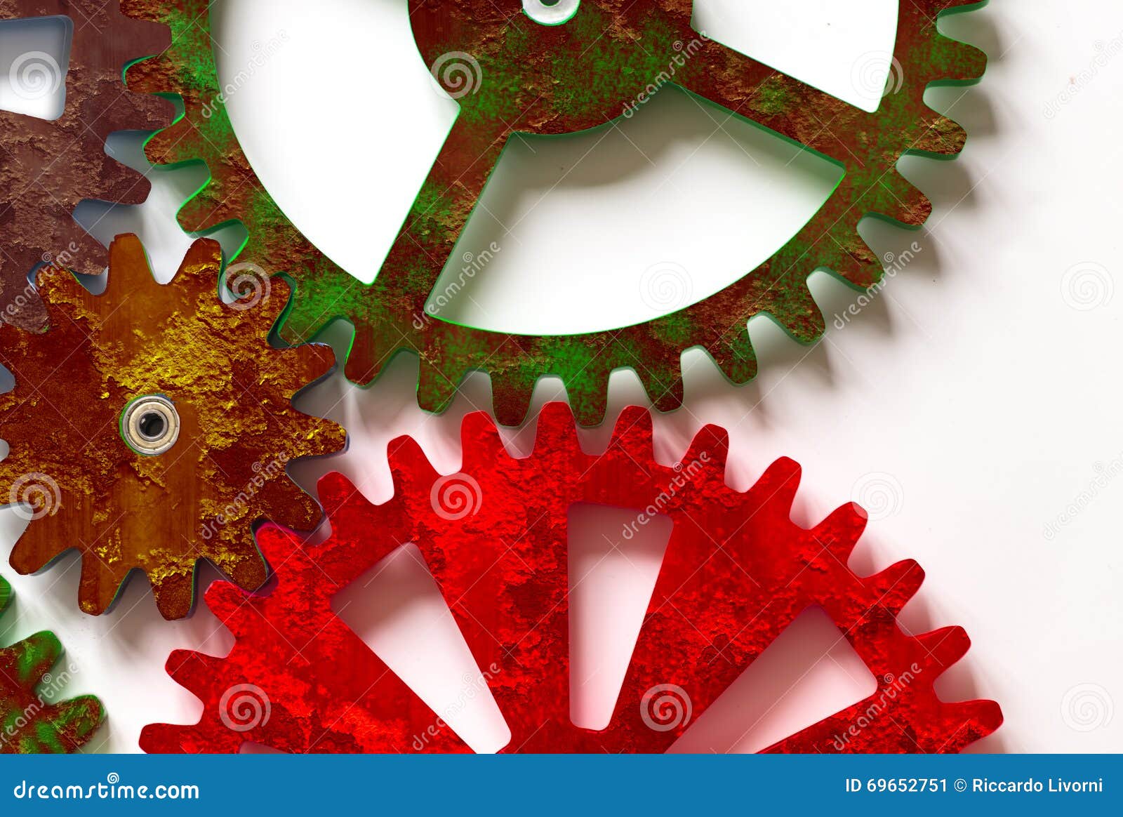 Colorful Cogwheels stock image. Image of mechanism, machinery - 69652751