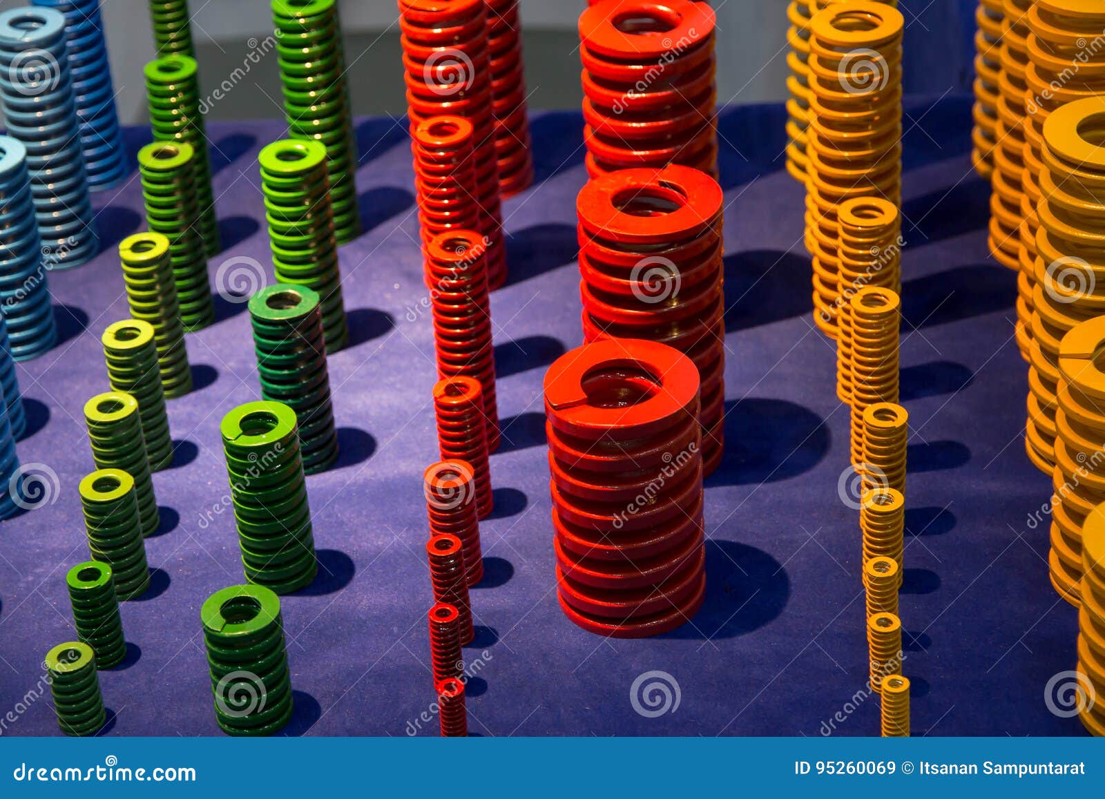 Colorful coil spring stock image. Image of coil, suspension - 95260069