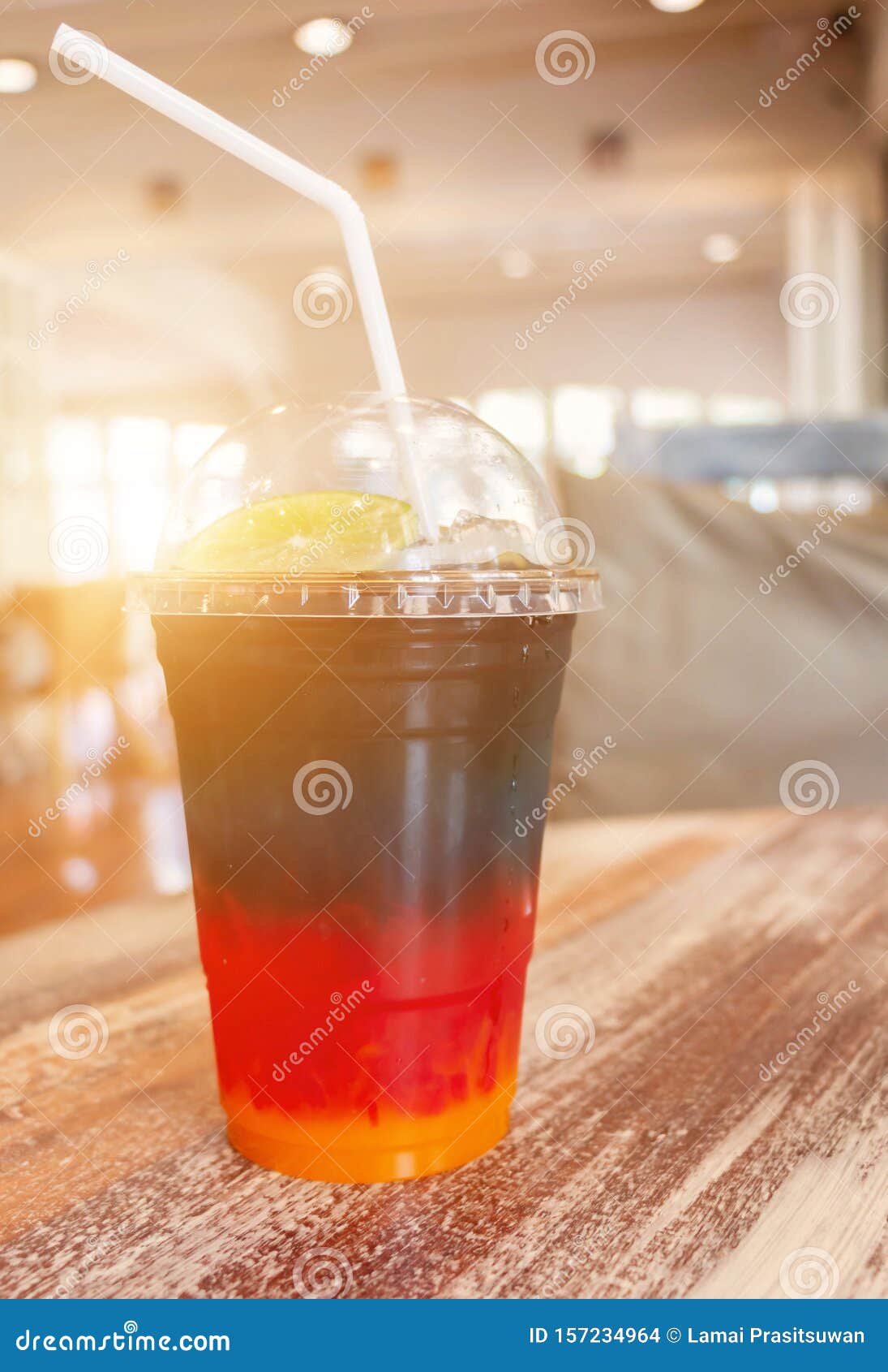 Colorful Cold Drink in Summer Stock Photo - Image of cappuccino, fresh ...