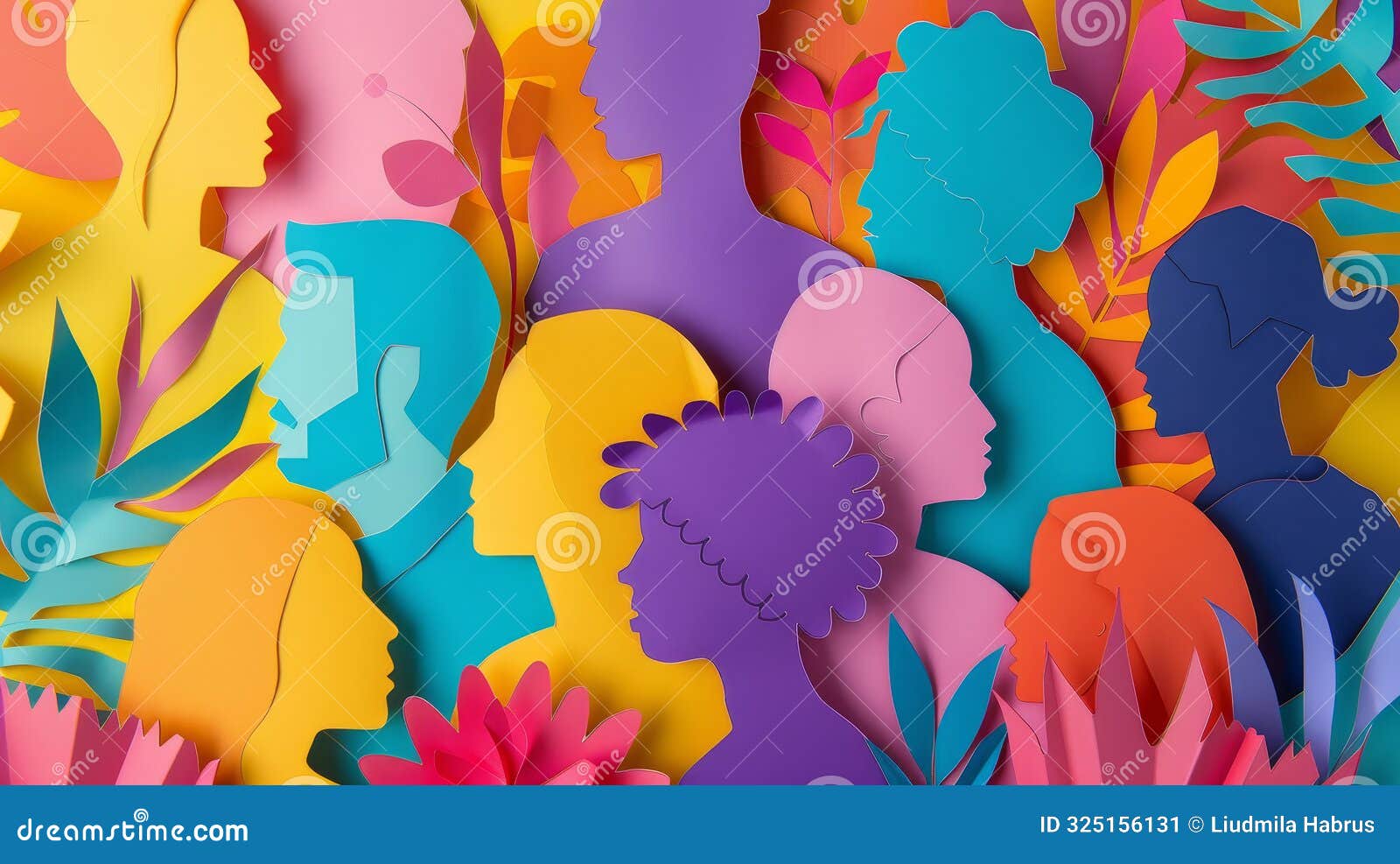 A Colorful Collage of People S Faces with a Theme of Diversity and ...