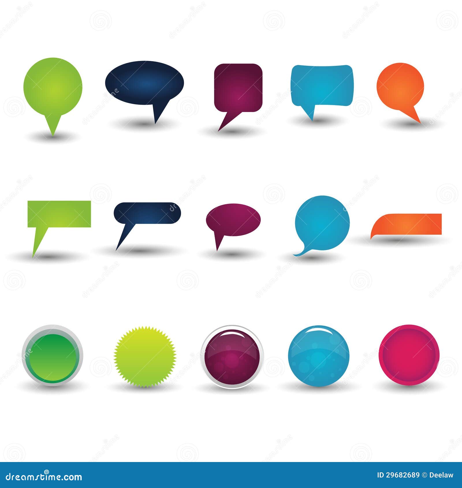 Colorful Collection of Chat-box Stock Vector - Illustration of empty ...
