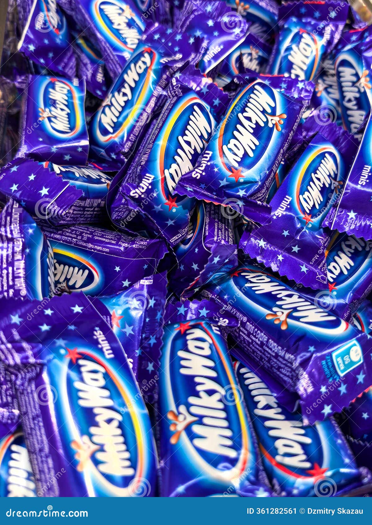 Colorful Collection of Milky Way Candies in a Festive Setting Editorial ...