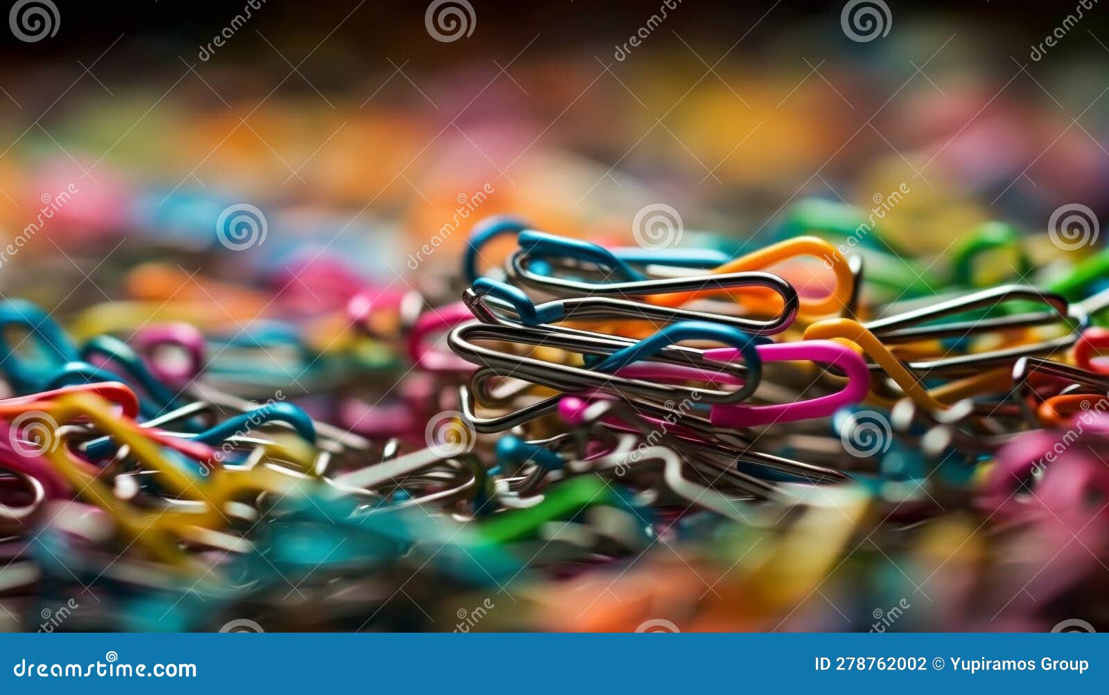 A Colorful Collection of Office Equipment Paper Clips, Binder Clips ...