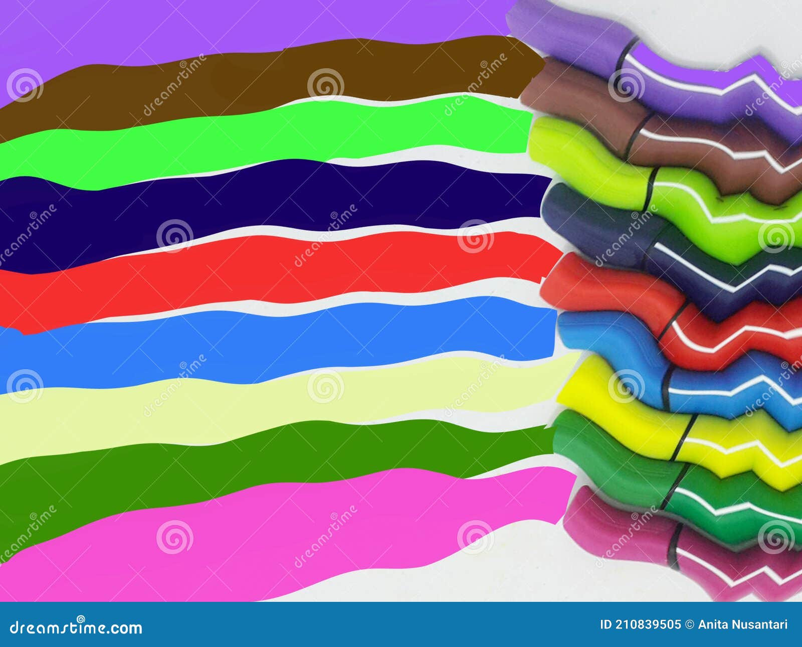 Colorful Color Pen. Background and Wallpaper Stock Image - Image of ...