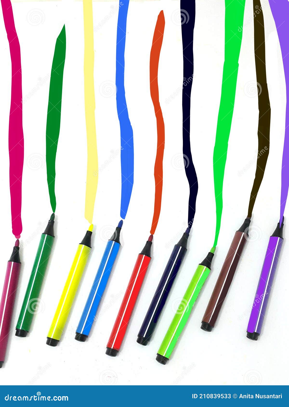 Colorful Color Pen. Background and Wallpaper Stock Image - Image of ...