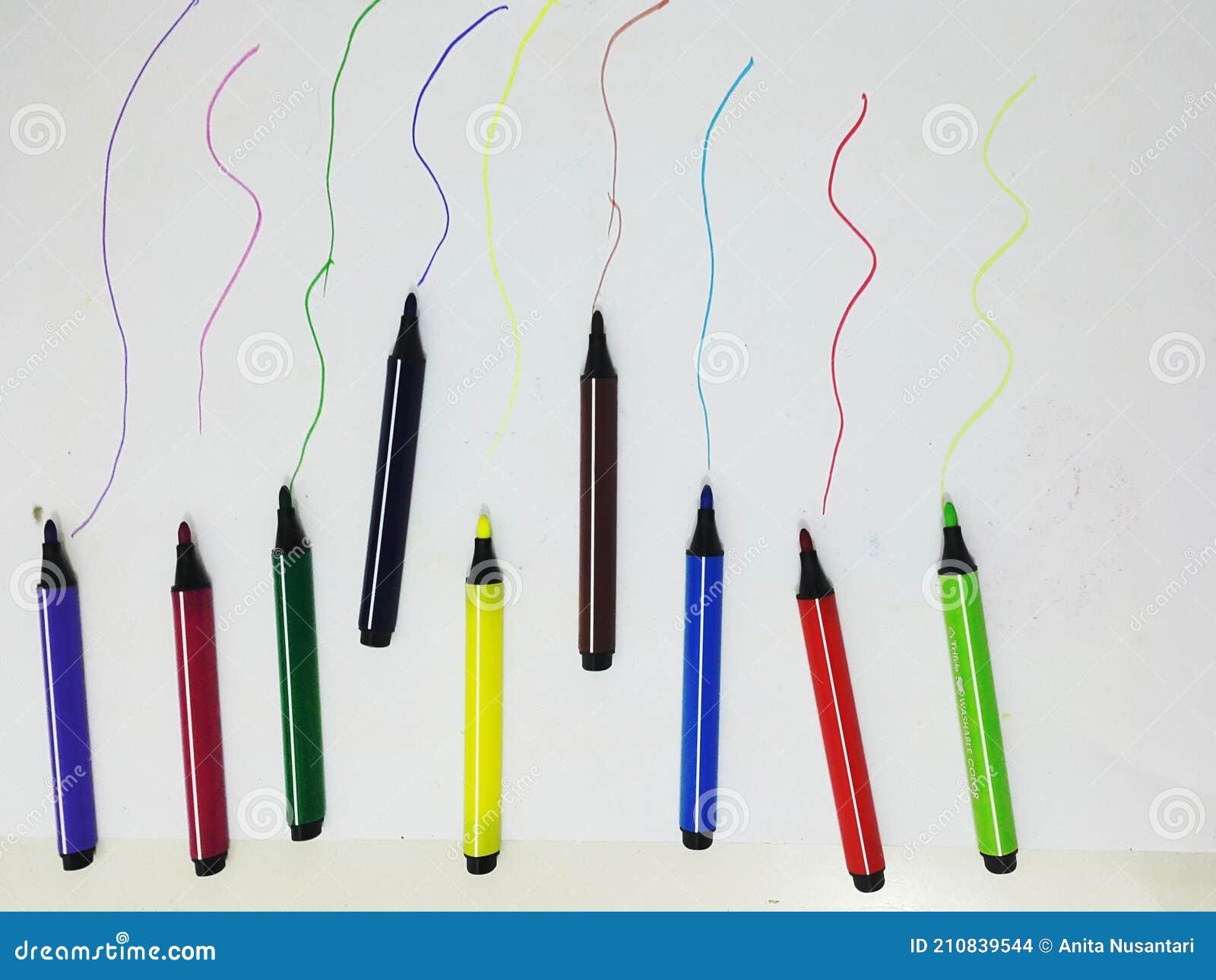 Colorful Color Pen. Background and Wallpaper Stock Photo - Image of ...