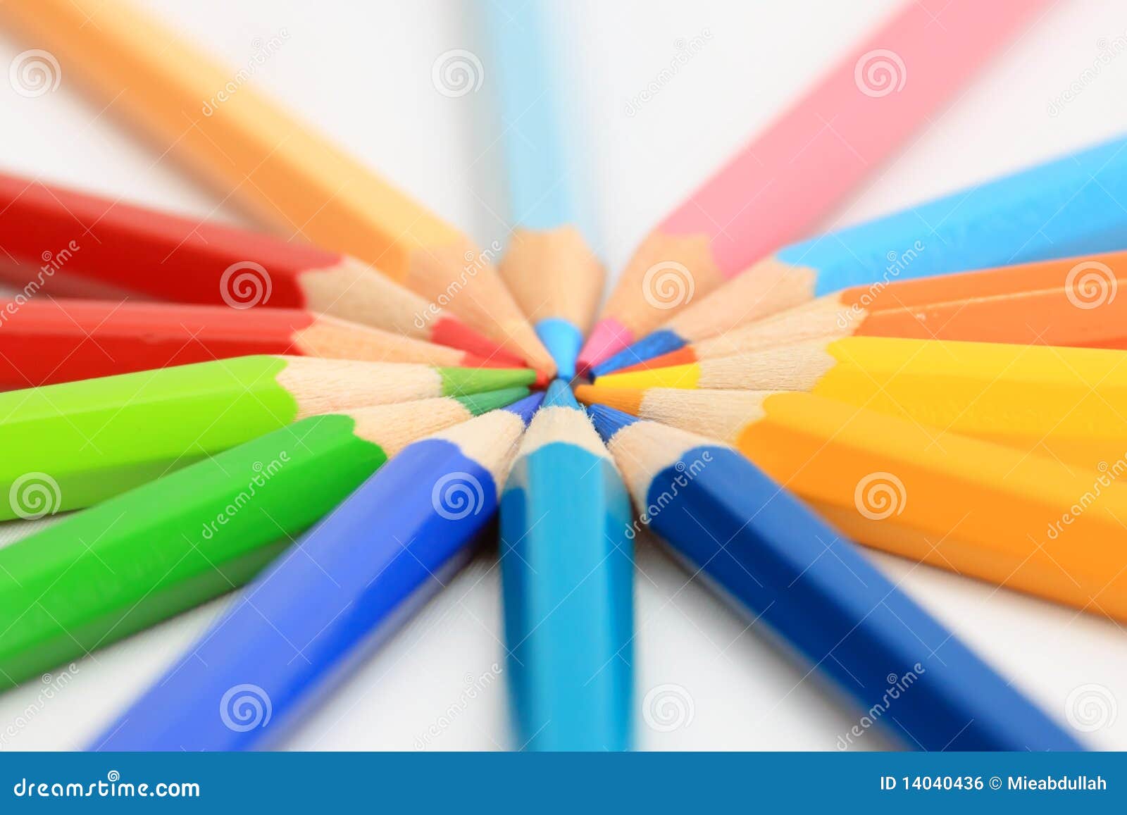 Colorful Color Pencil Unite Stock Photo - Image of rainbow, blank: 14040436