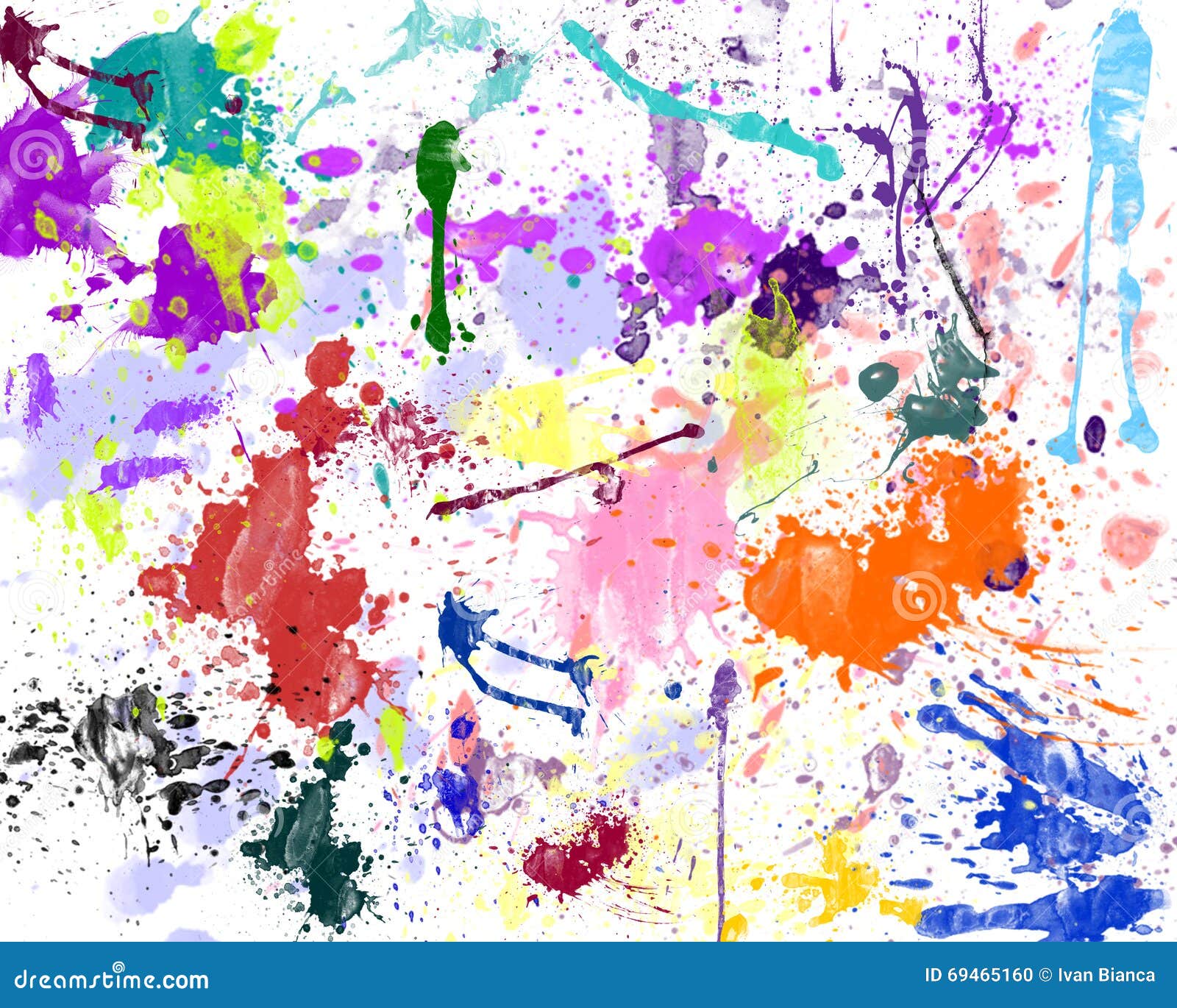 Colorful Color Splash on White Paper Stock Vector - Illustration of ...