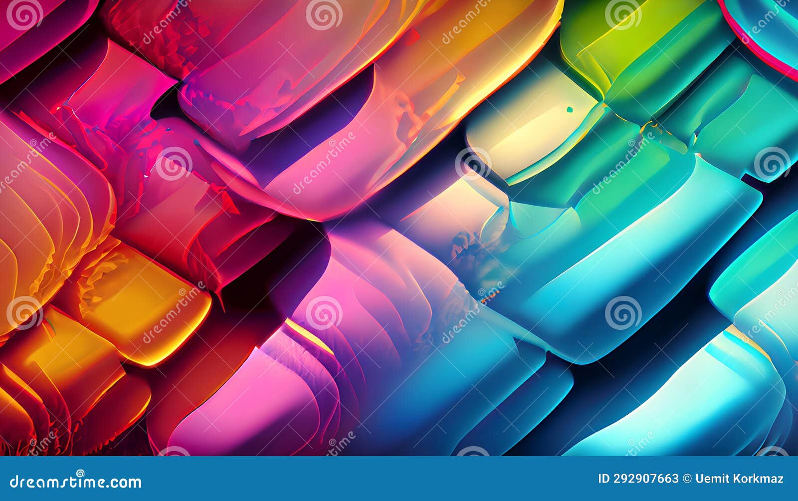 Colorful Colors Flowing into Each Other Background Stock Illustration ...