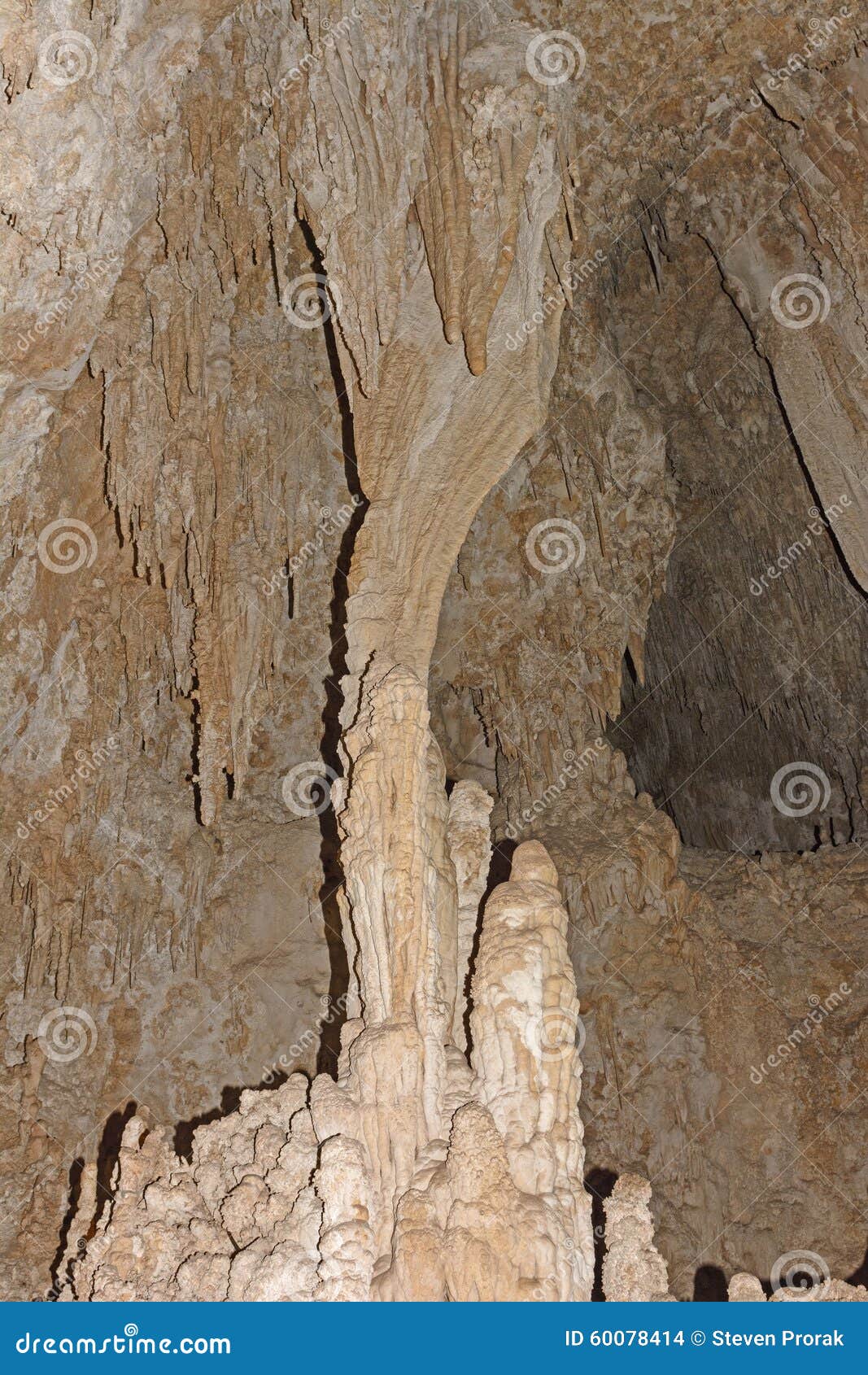 Colorful Column in a Cavern Stock Photo - Image of cave, underground ...
