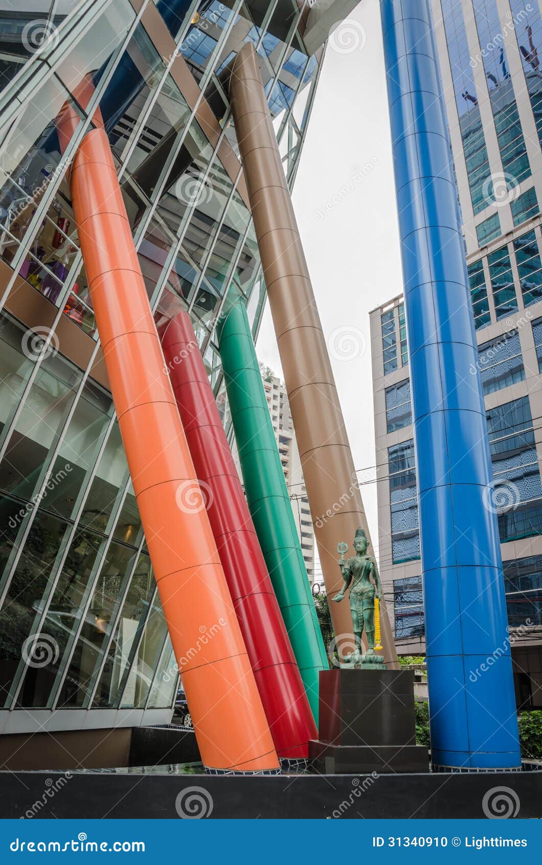 Colorful of Columns stock photo. Image of green, working - 31340910