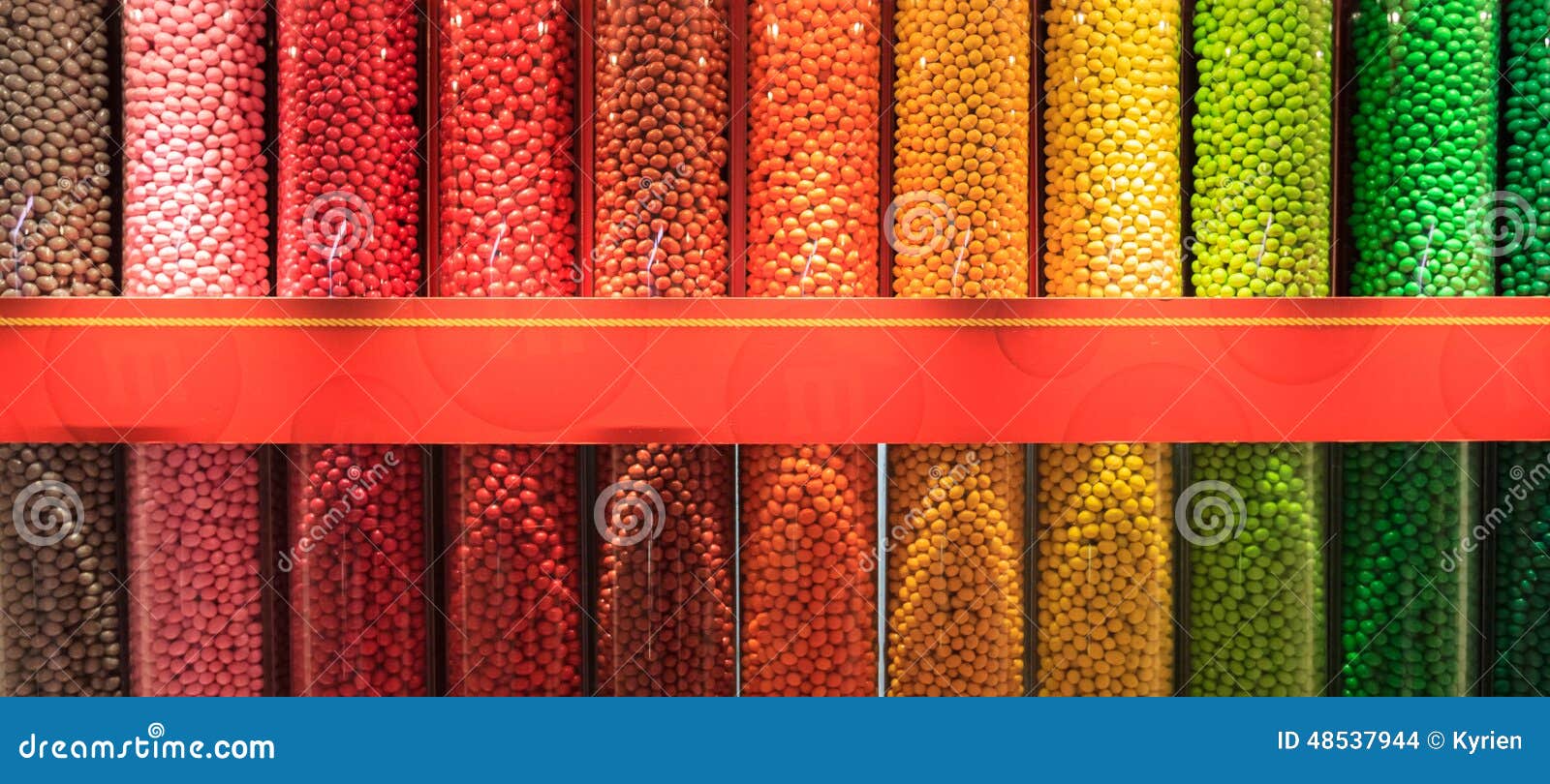 Colorful Columns Filled with Candy Stock Photo - Image of tasty, orange ...