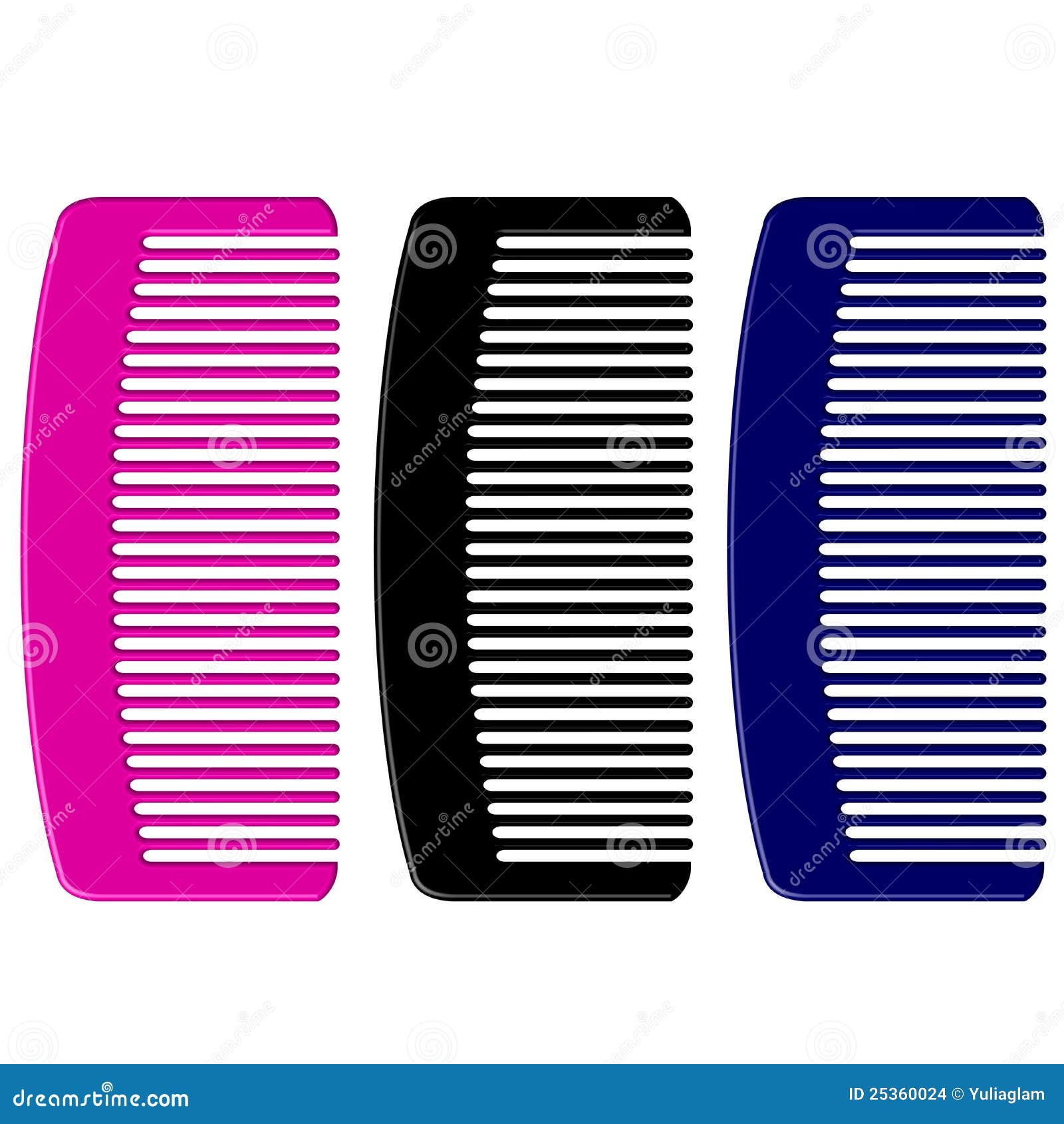 Colorful combs stock vector. Illustration of elegance - 25360024