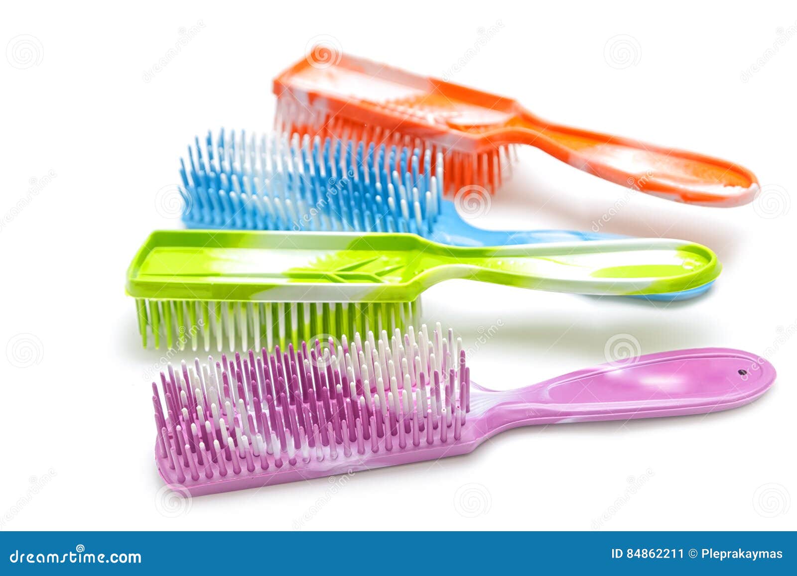 Colorful Combs Brushes Isolated Stock Image - Image of isolated, comb ...