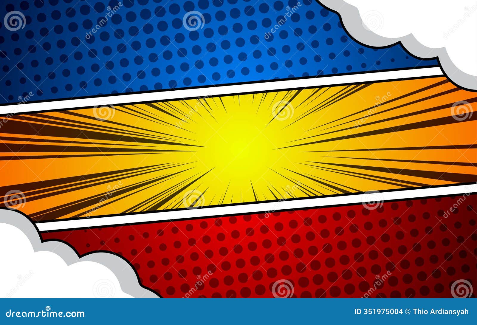 Colorful Comic Abstract Scene Page Background. Vector Illustration ...