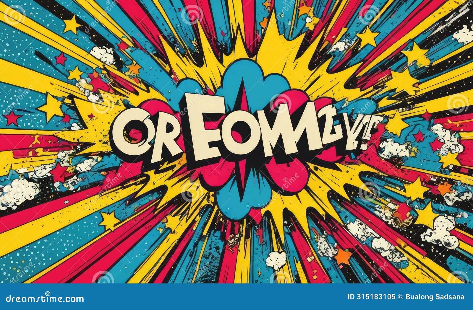 A Colorful Comic Book Cover with the Words "or Oemz" Written on it ...