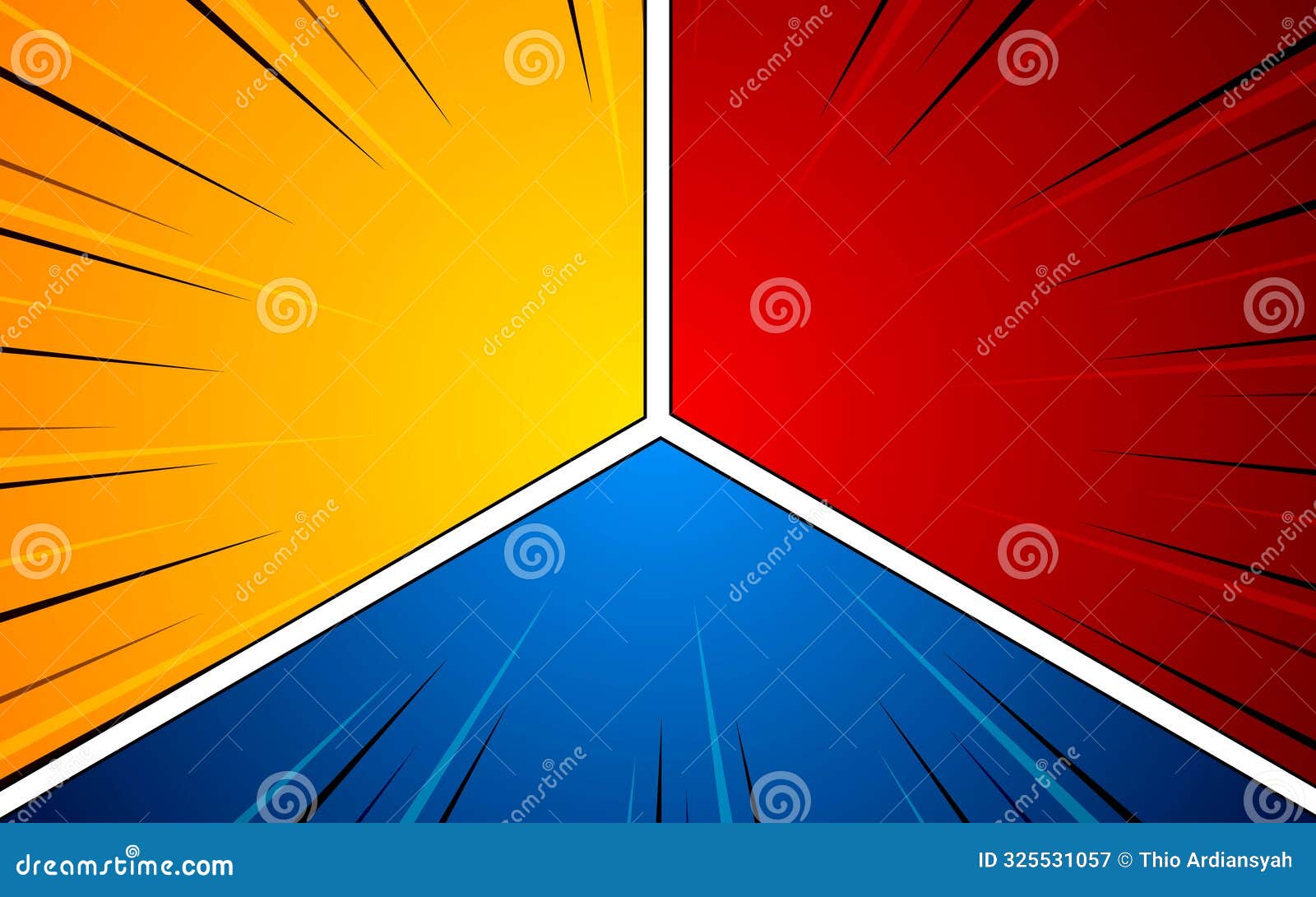 Colorful Comic Book Page Panel Background. Vector Illustration EPS 10 ...