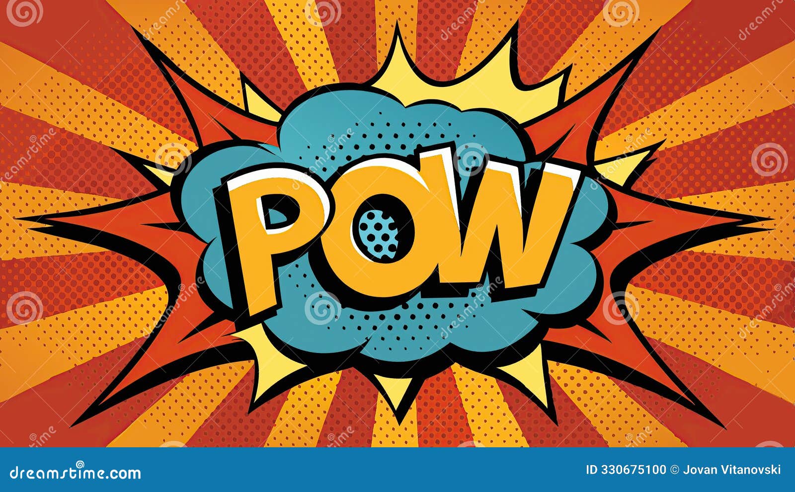Comic Book Style Explosion with Pow Text Stock Illustration ...