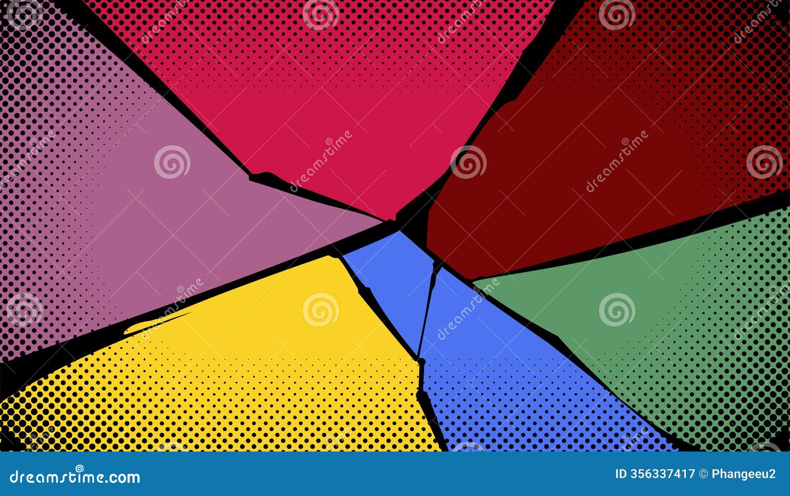 Colorful Comic Cracked Collage Template Stock Vector - Illustration of ...