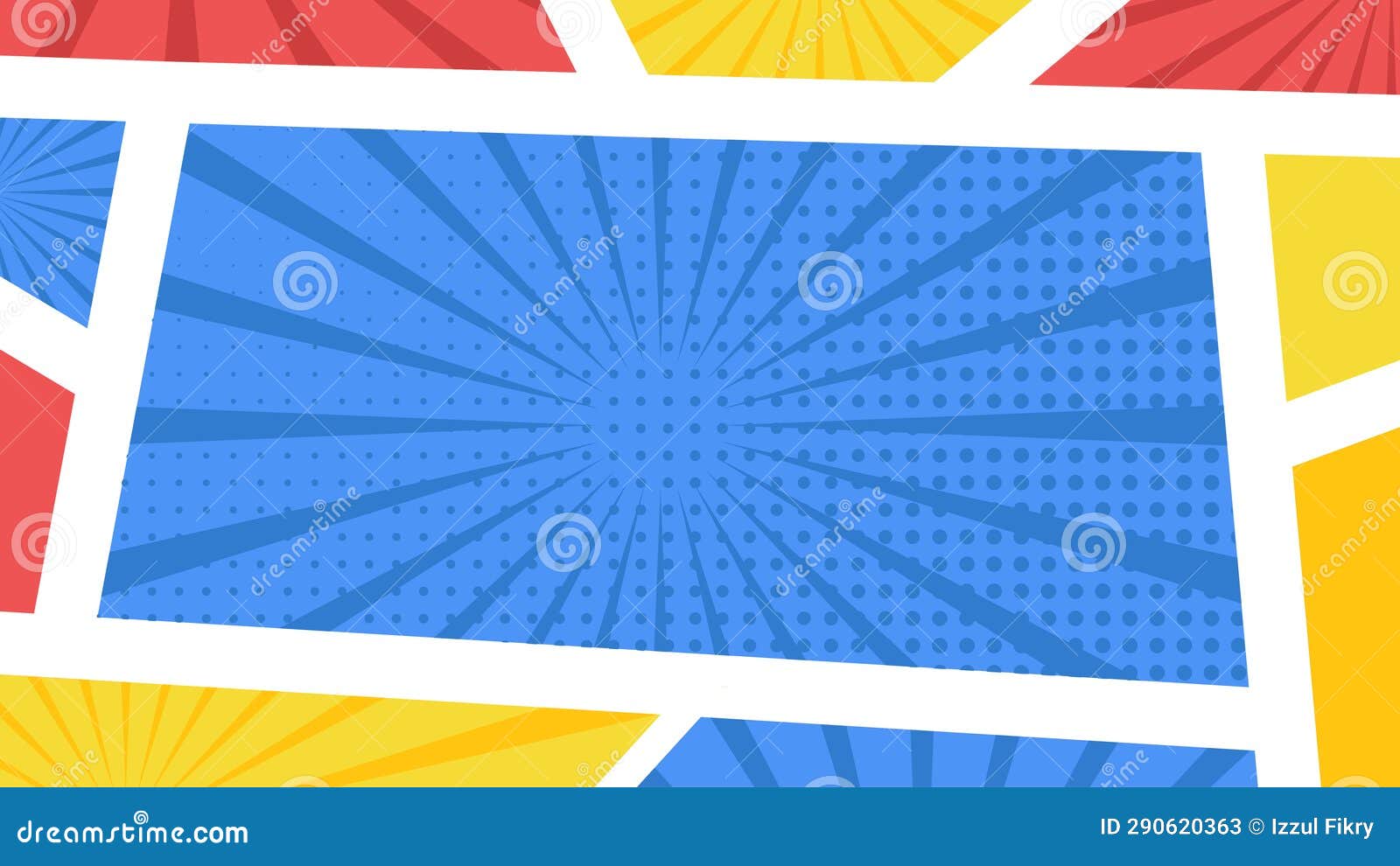Colorful Comic Panel Background Abstract Vector Stock Vector ...